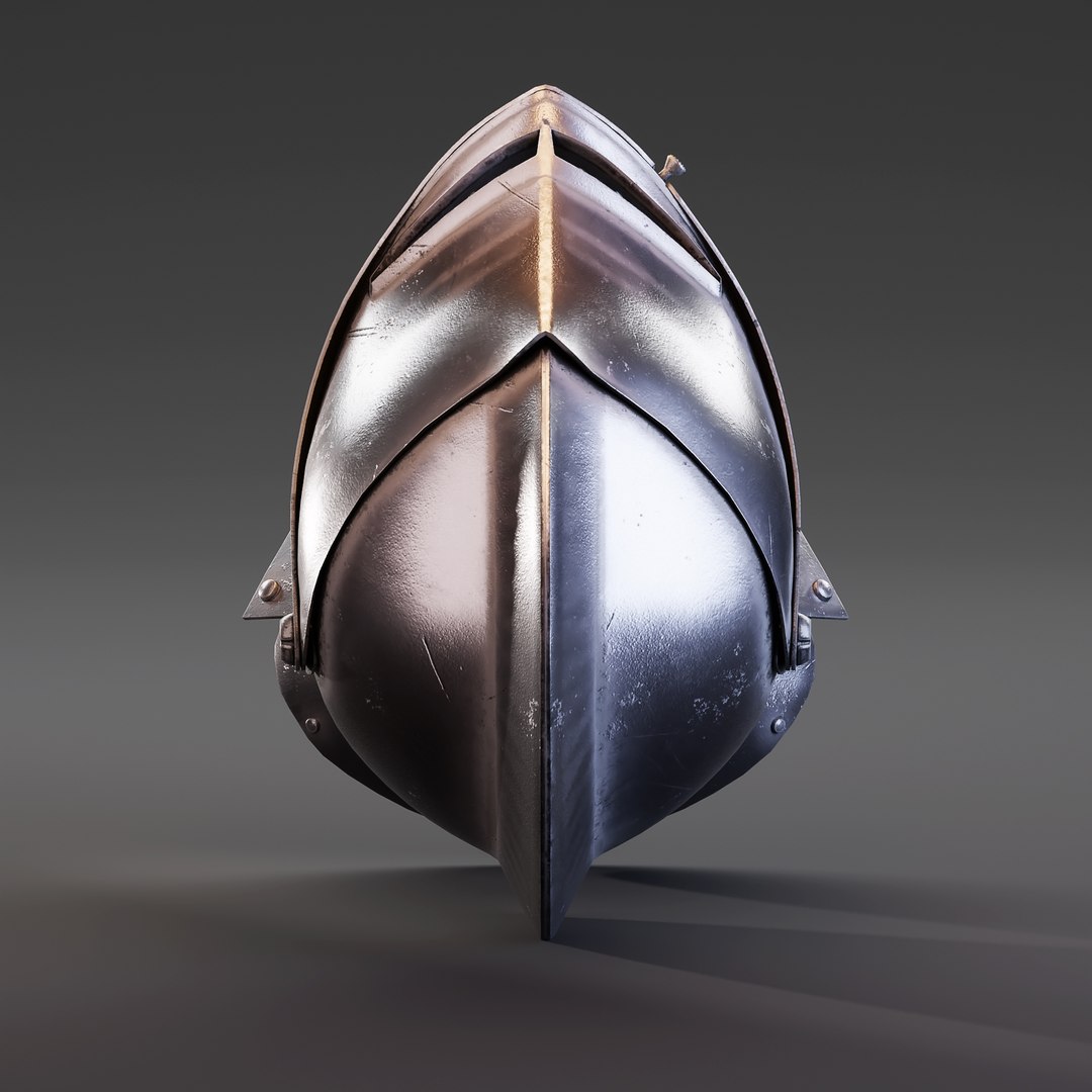 Medieval Knight Armet Helmet Visor 3D Model - TurboSquid 1493822