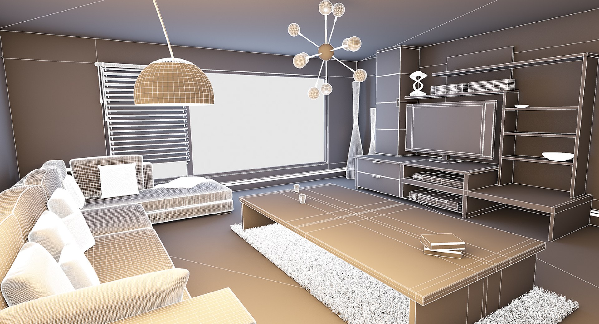 3D Model Visuals Living Elegant Room - TurboSquid 1403436