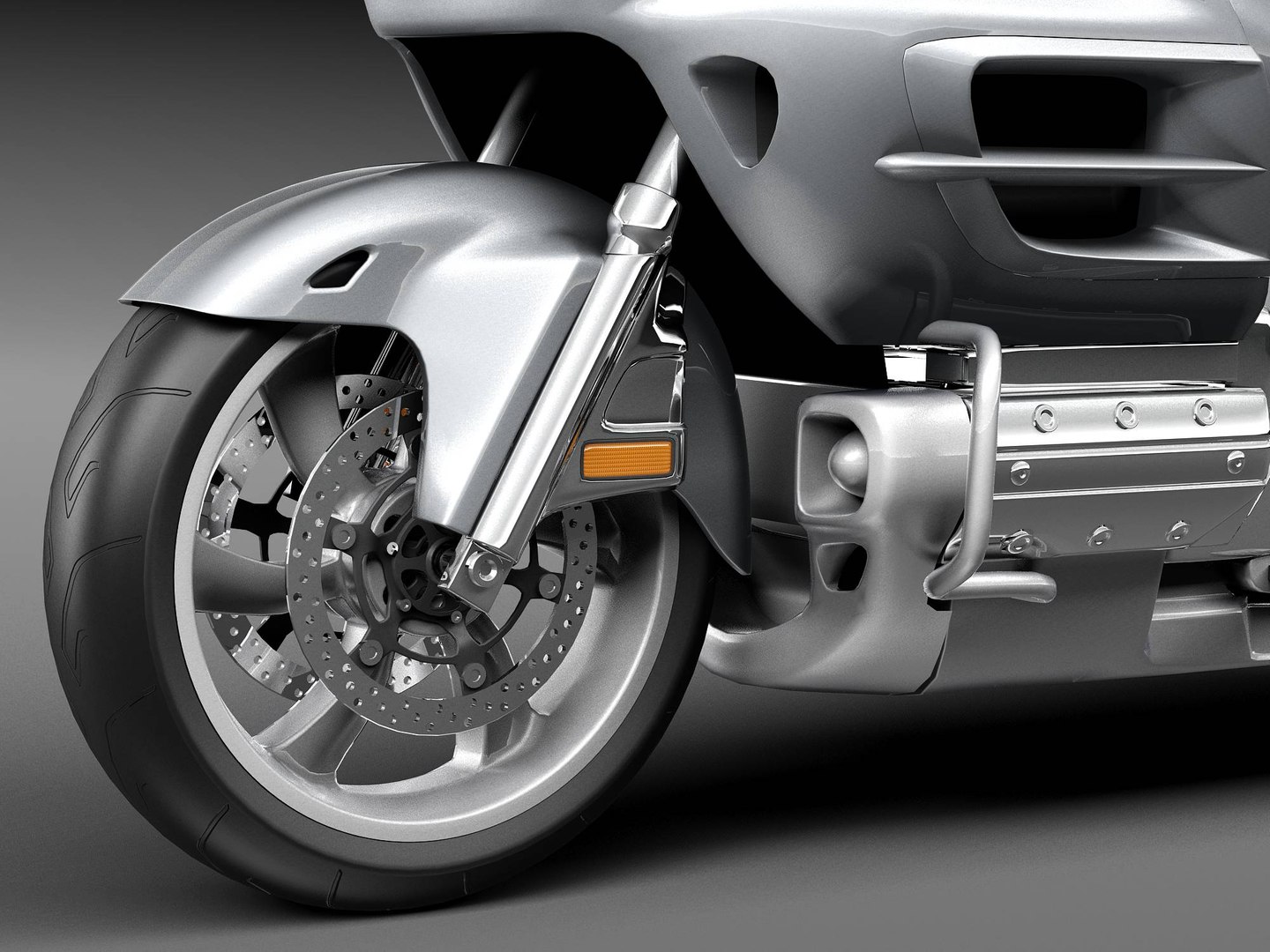 3d Honda Goldwing Gold Model