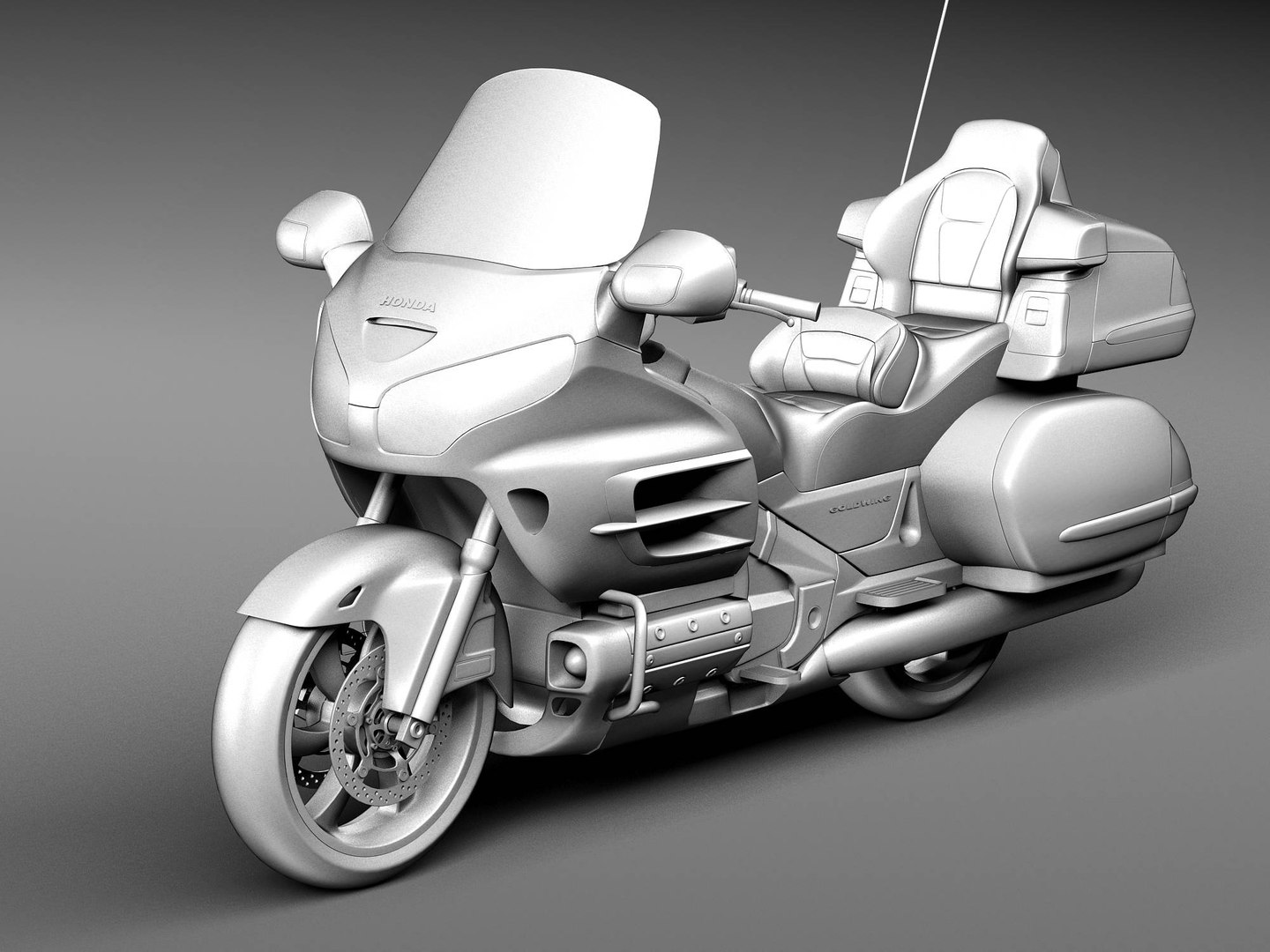 3d Honda Goldwing Gold Model