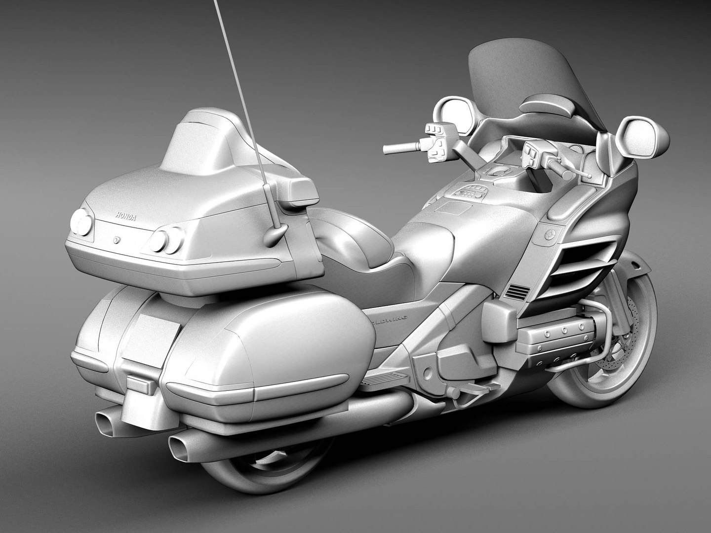 3d Honda Goldwing Gold Model