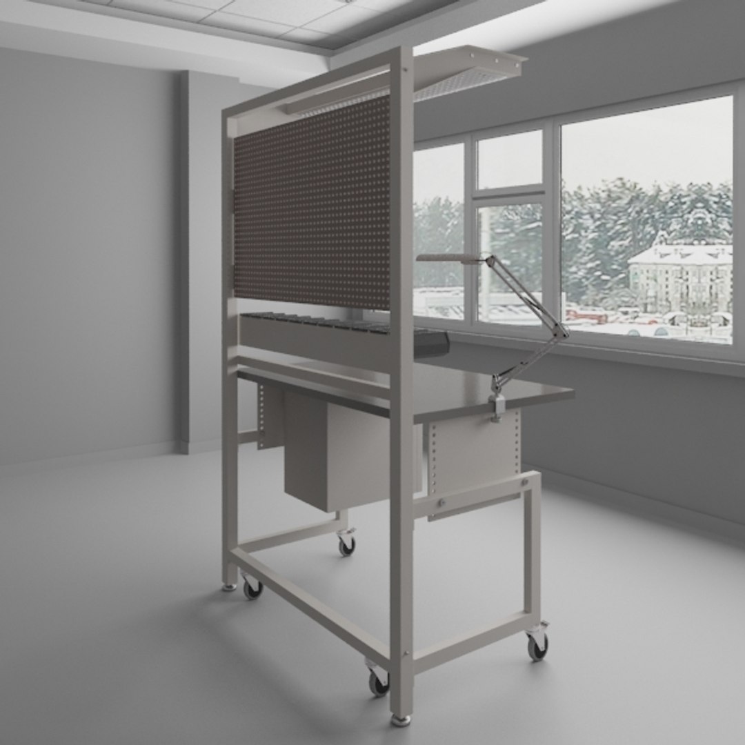 3d Max Height Adjustable Workbench