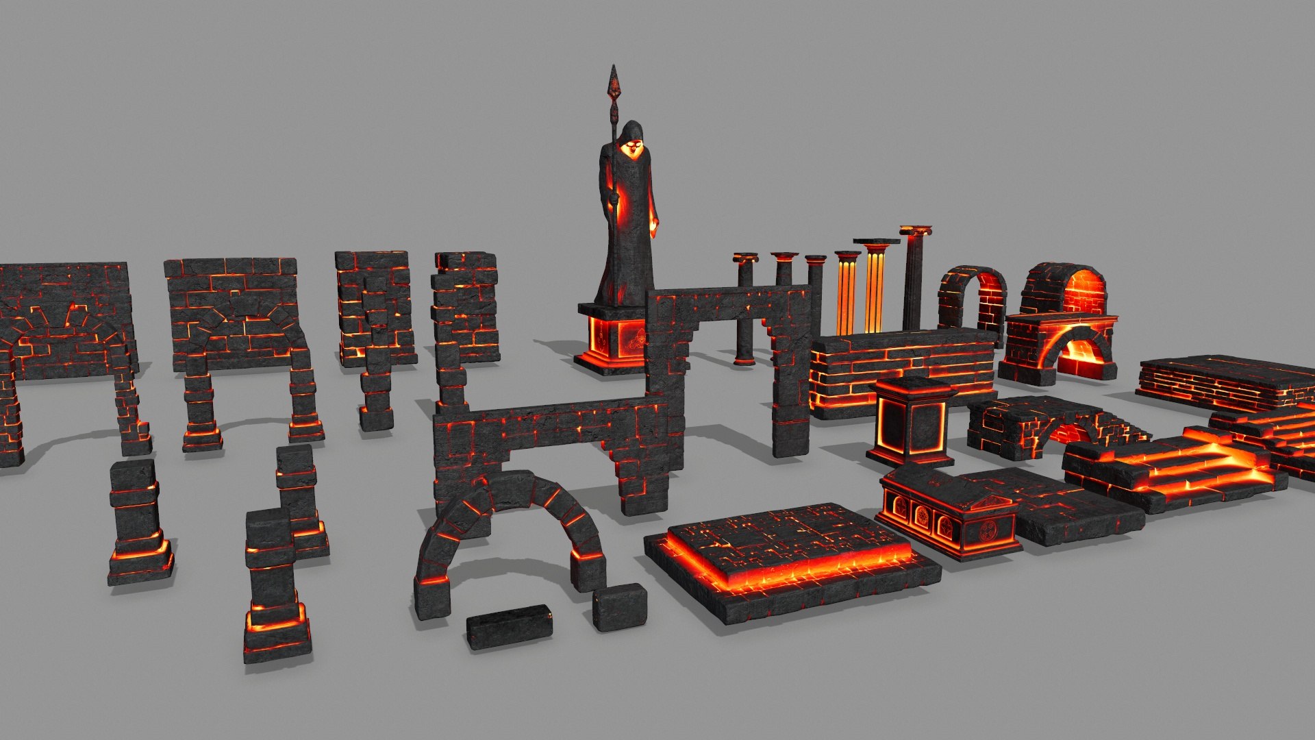 3D Lava Ruin Set Model - TurboSquid 2105888