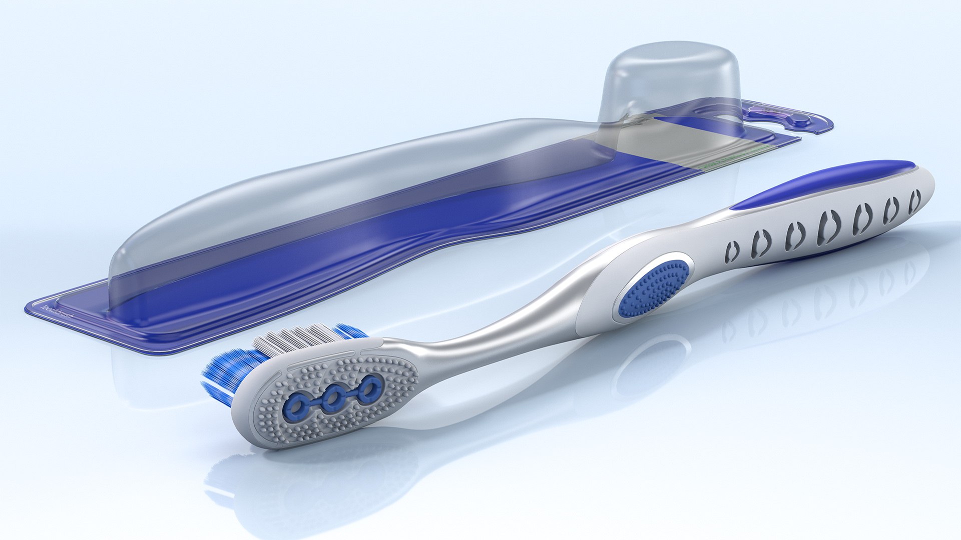 Toothbrush blister packaging tooth 3D model - TurboSquid 1465429