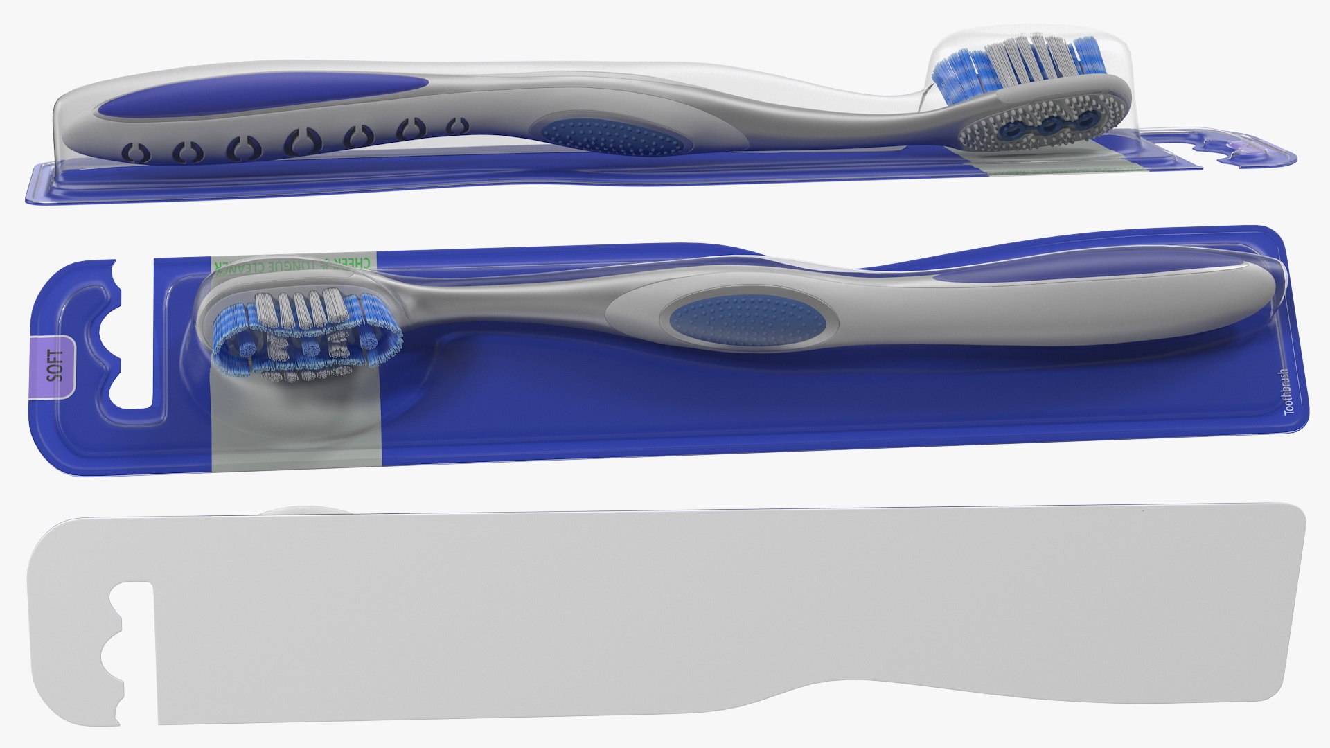 Toothbrush blister packaging tooth 3D model - TurboSquid 1465429