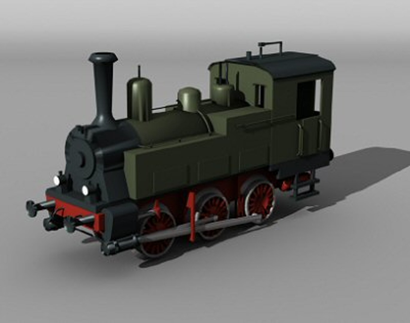 3d model german t3 steam engine