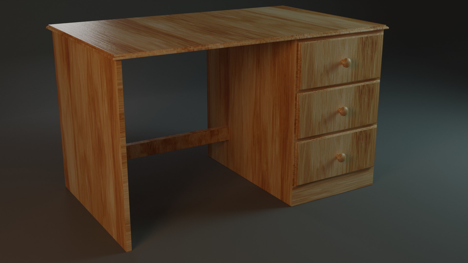Wooden Desk 3D Model - TurboSquid 1551796