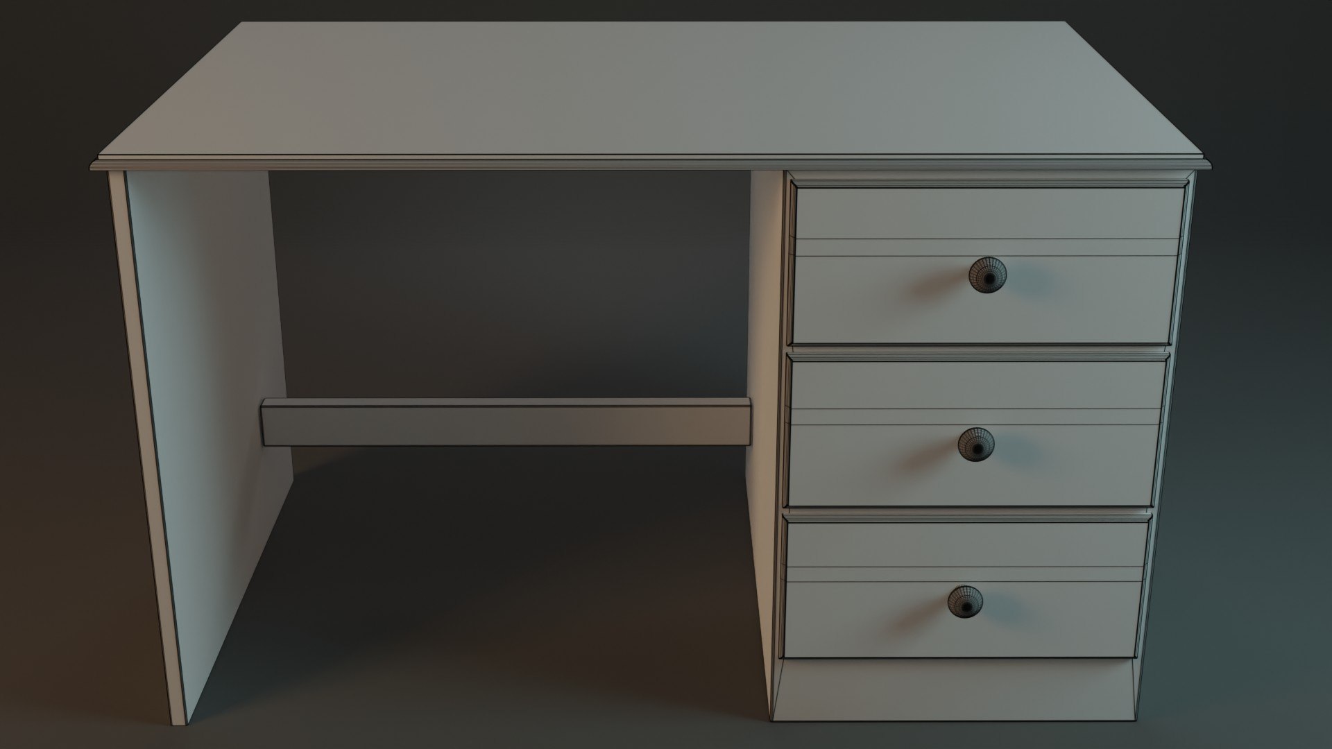 Wooden Desk 3D Model - TurboSquid 1551796