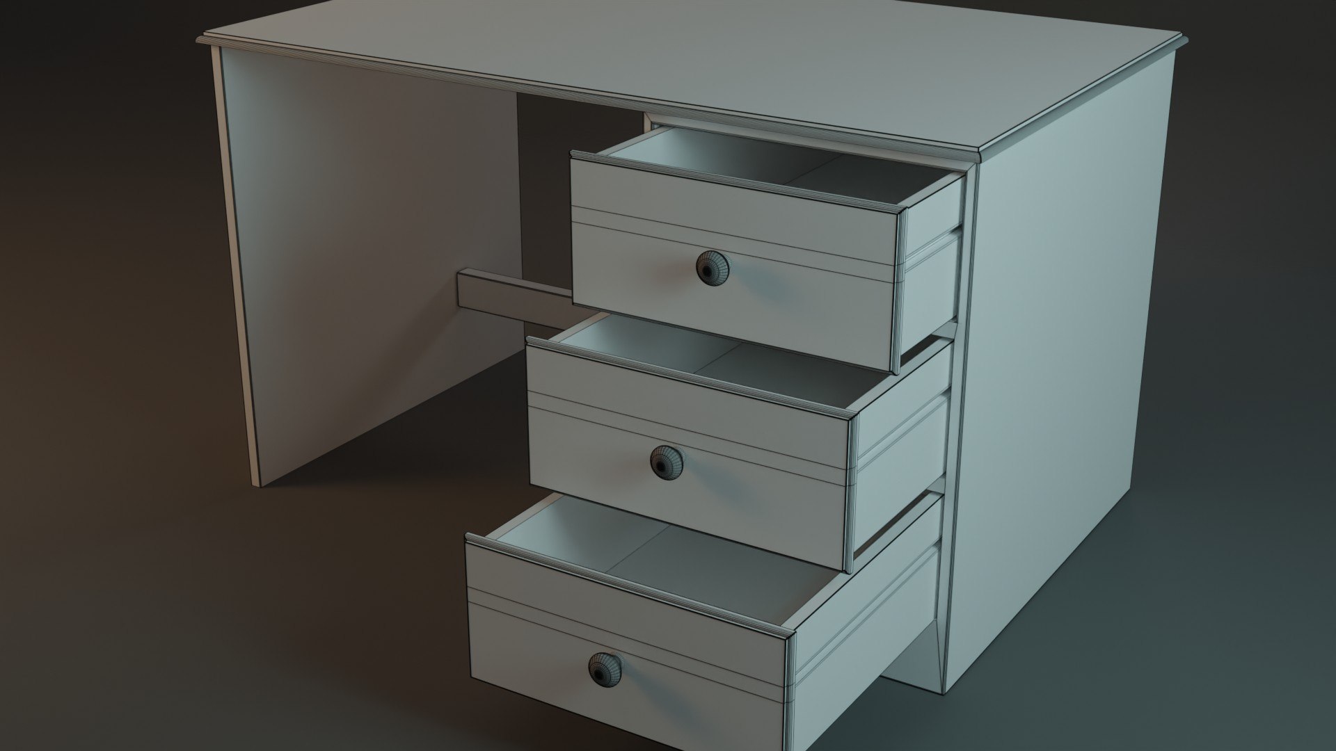 Wooden Desk 3D Model - TurboSquid 1551796