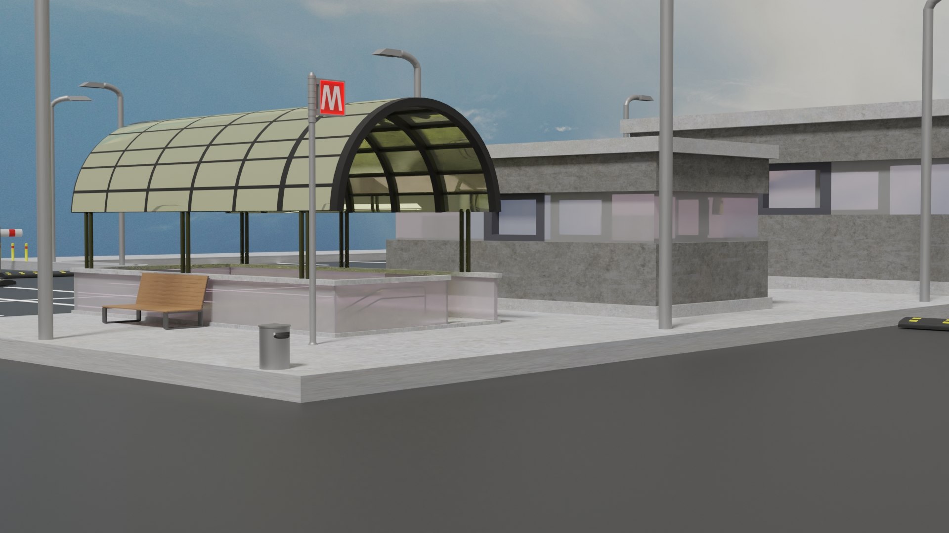 Car Park Public Model - TurboSquid 1539191
