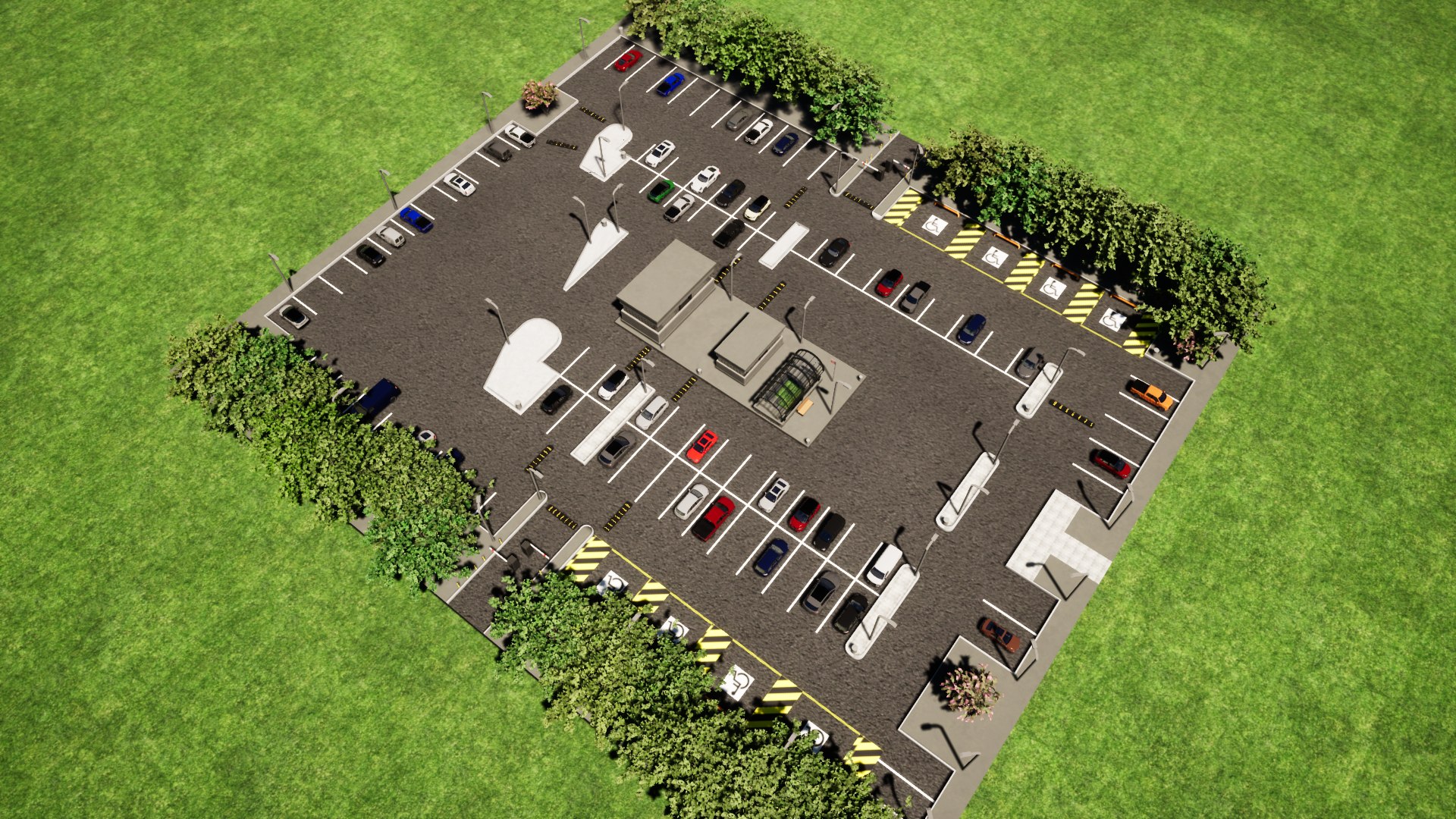 Car Park Public Model - TurboSquid 1539191