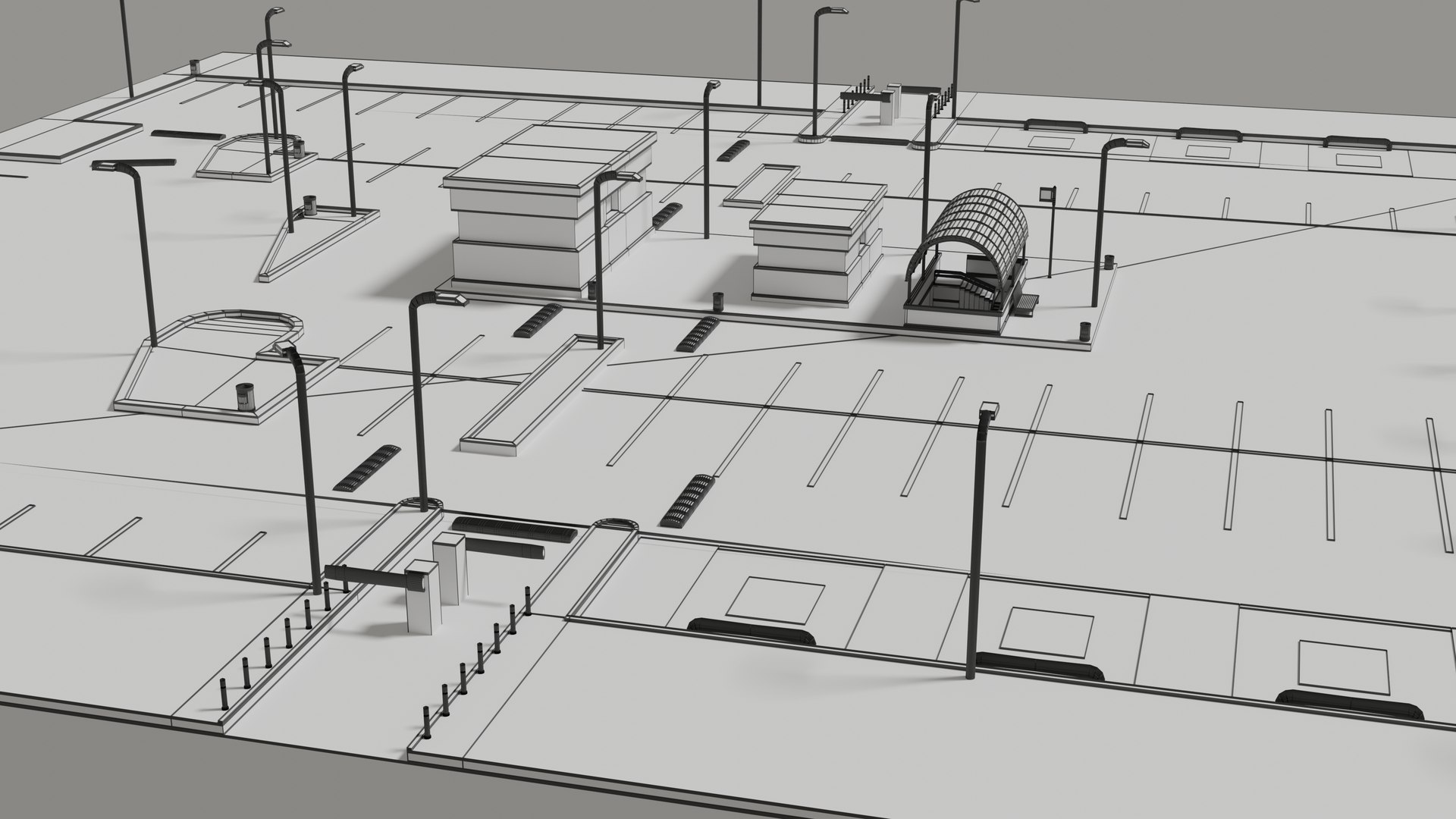 Car Park Public Model - TurboSquid 1539191