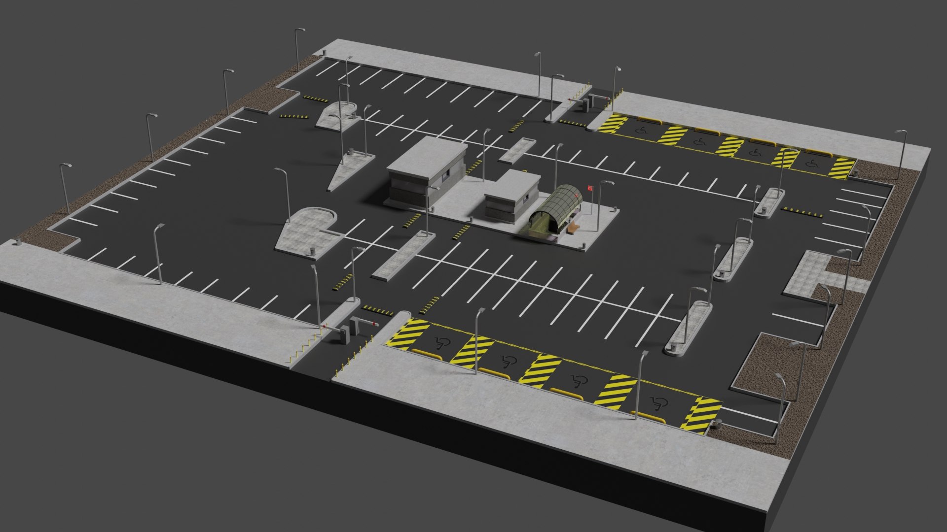 Car Park Public Model - TurboSquid 1539191