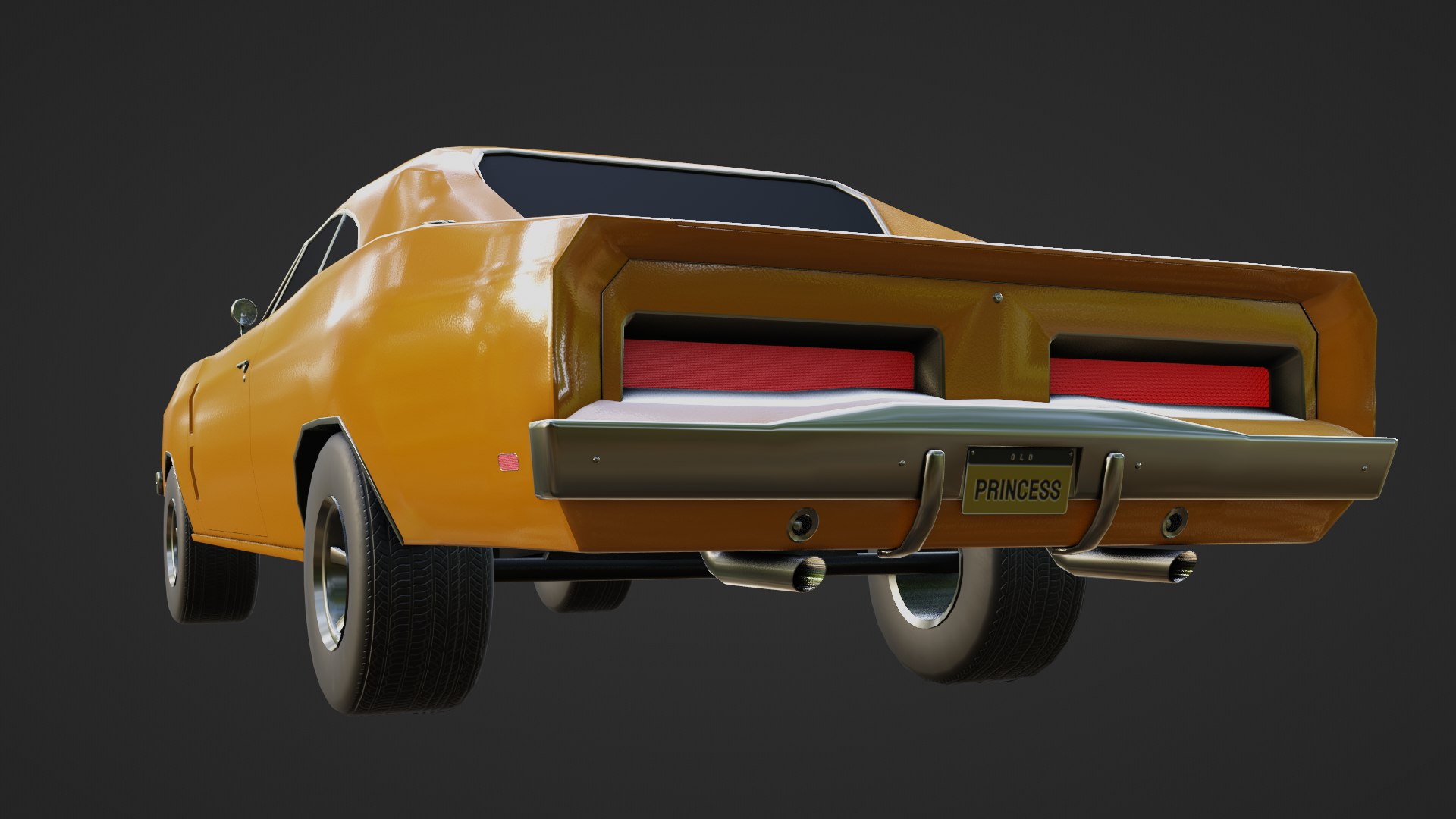 3D 1960s Muscle Car Animation And Game Ready - TurboSquid 2345030
