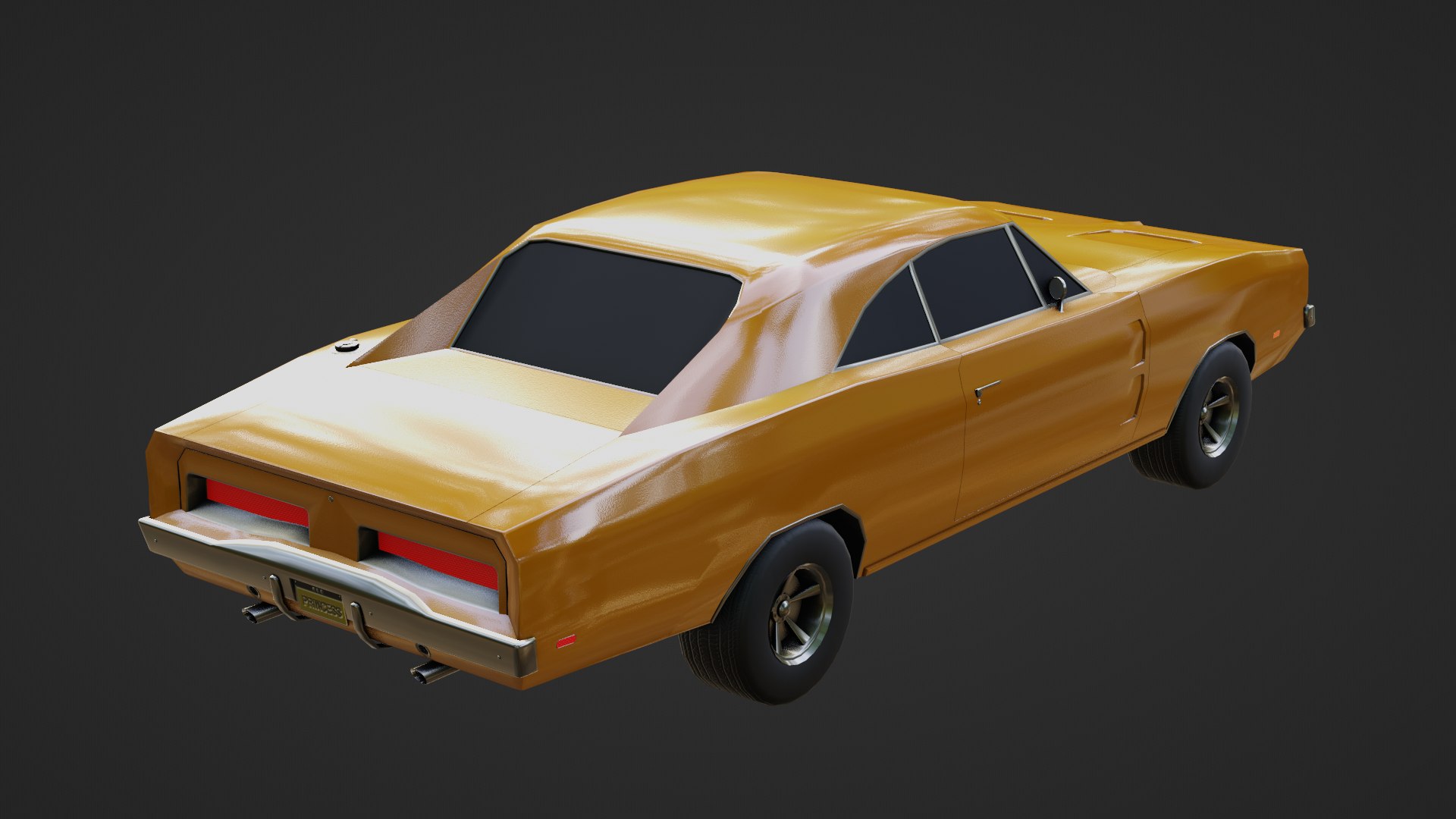 3D 1960s Muscle Car Animation And Game Ready - TurboSquid 2345030