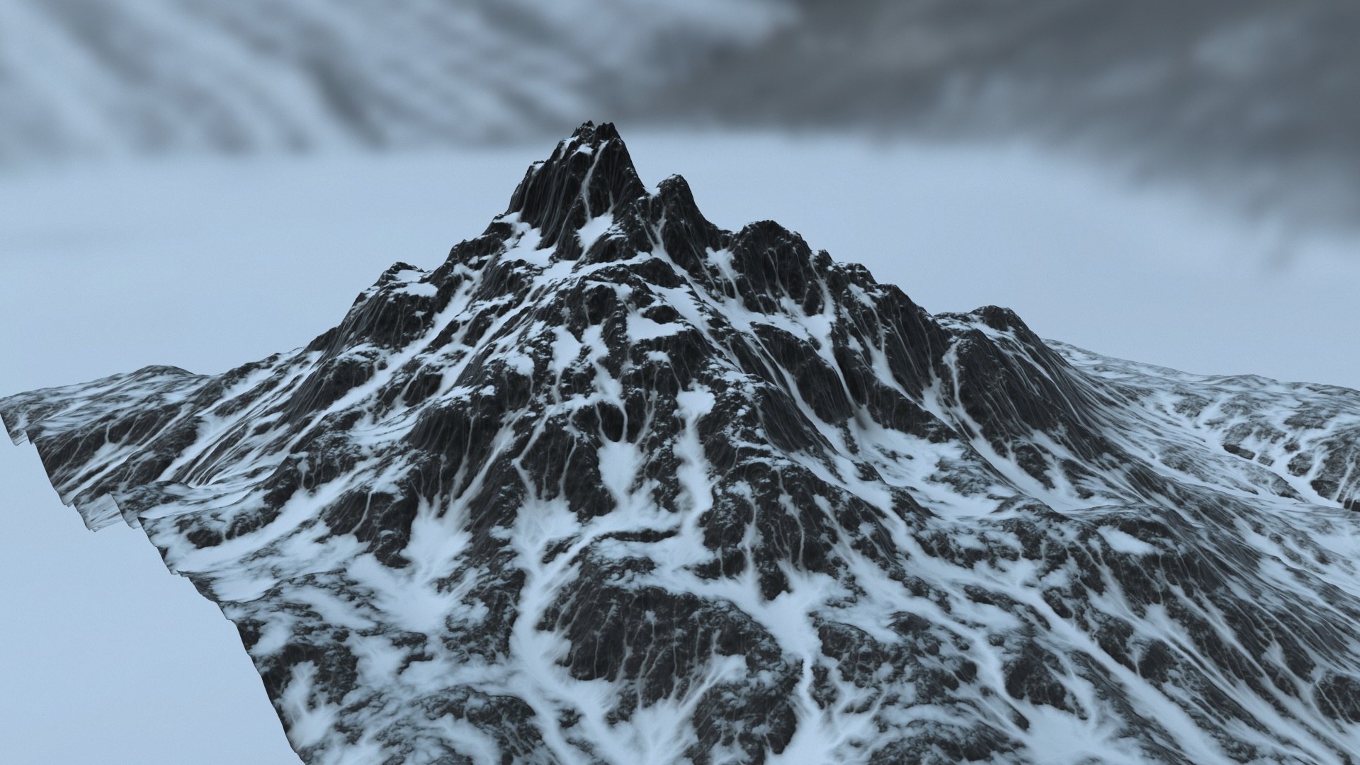 3d Snow Mountain Model