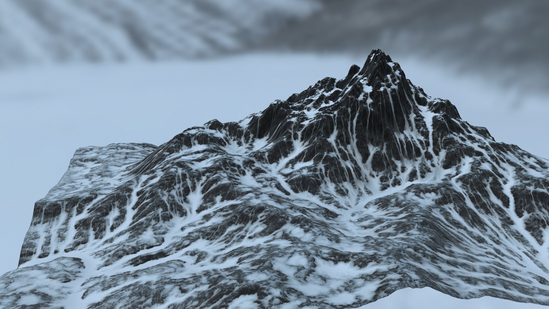 3d Snow Mountain Model