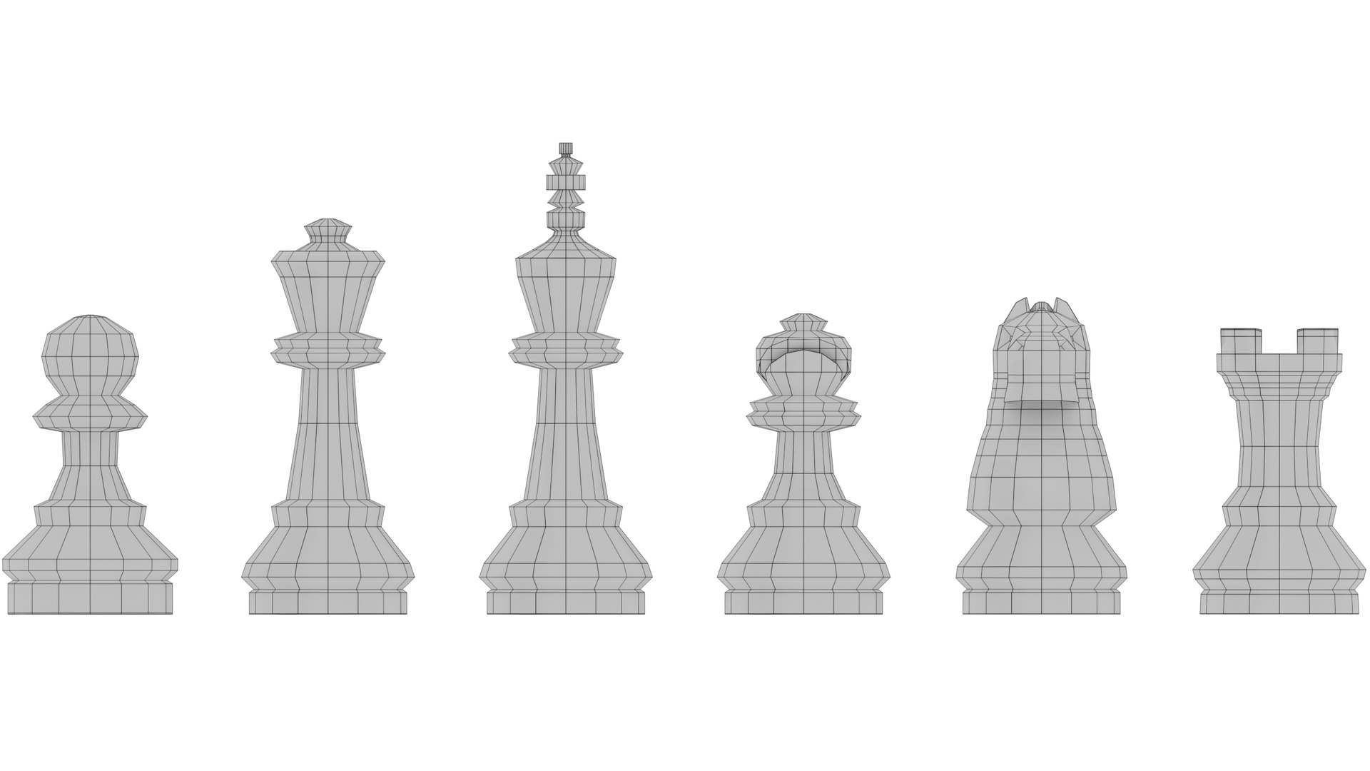 Chess Pieces Chessboard 3D - TurboSquid 1460510