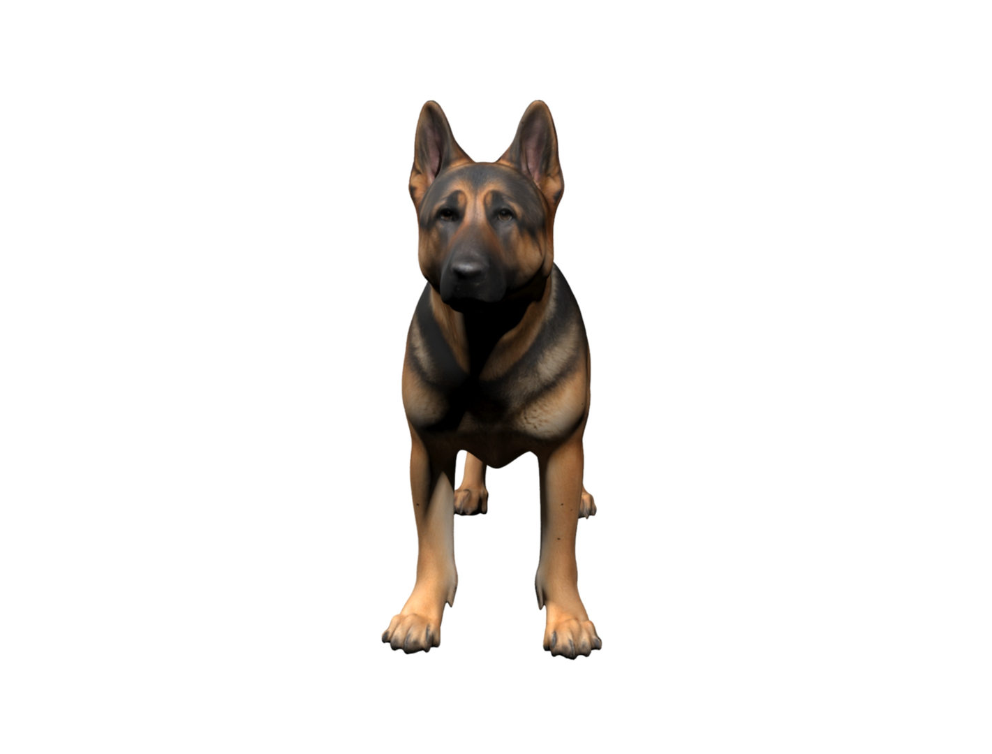 Realistic German Shepherd 3D Model 3D Model - TurboSquid 2333629