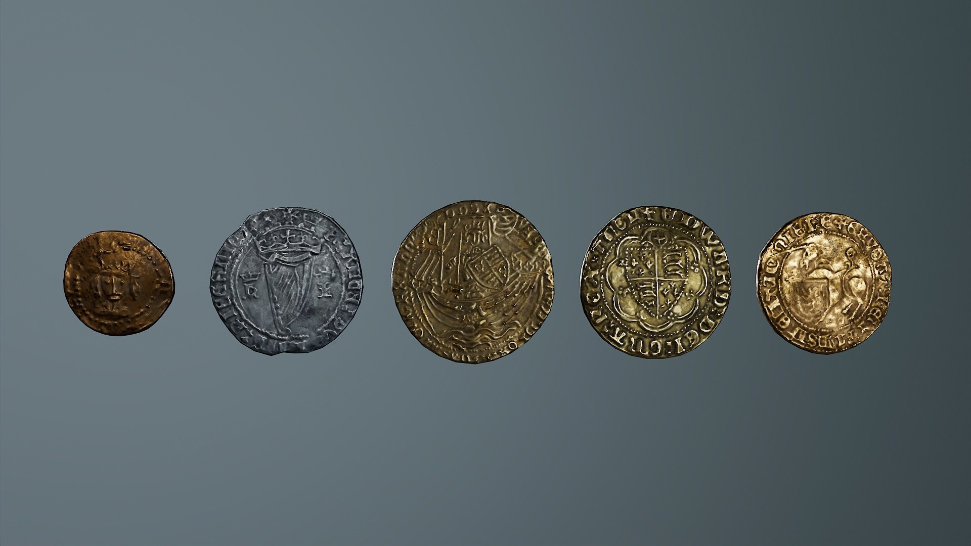 3D Medieval Coins Model - TurboSquid 2002629