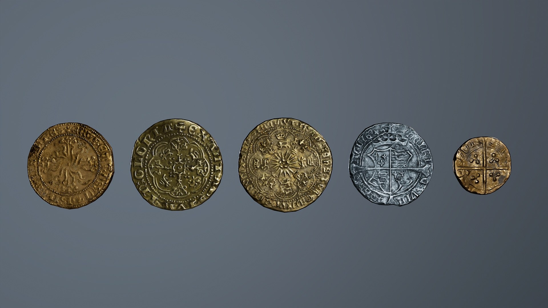 3D Medieval Coins Model - TurboSquid 2002629