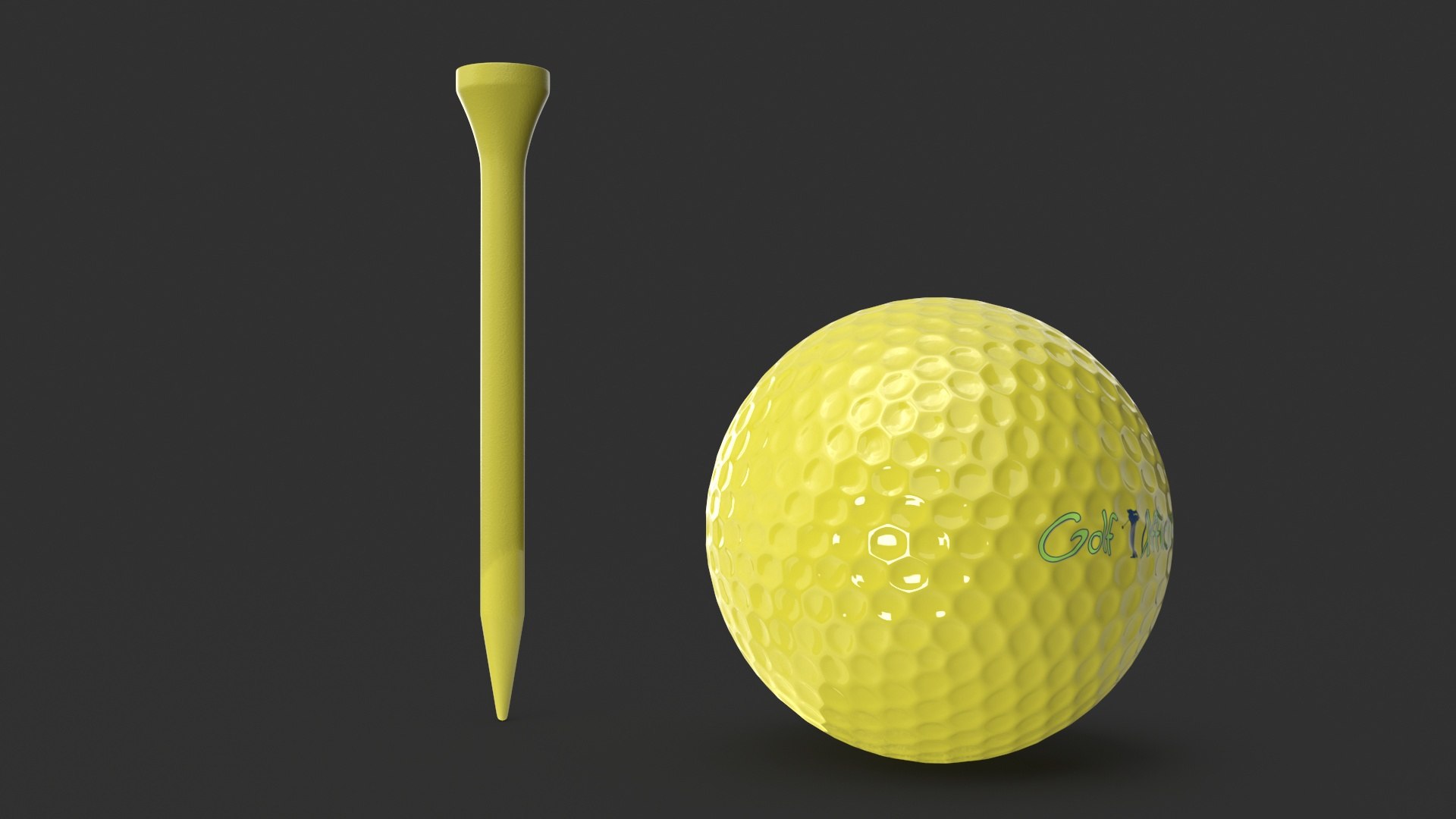 Golf Ball On Tee 3D Model - TurboSquid 2252576