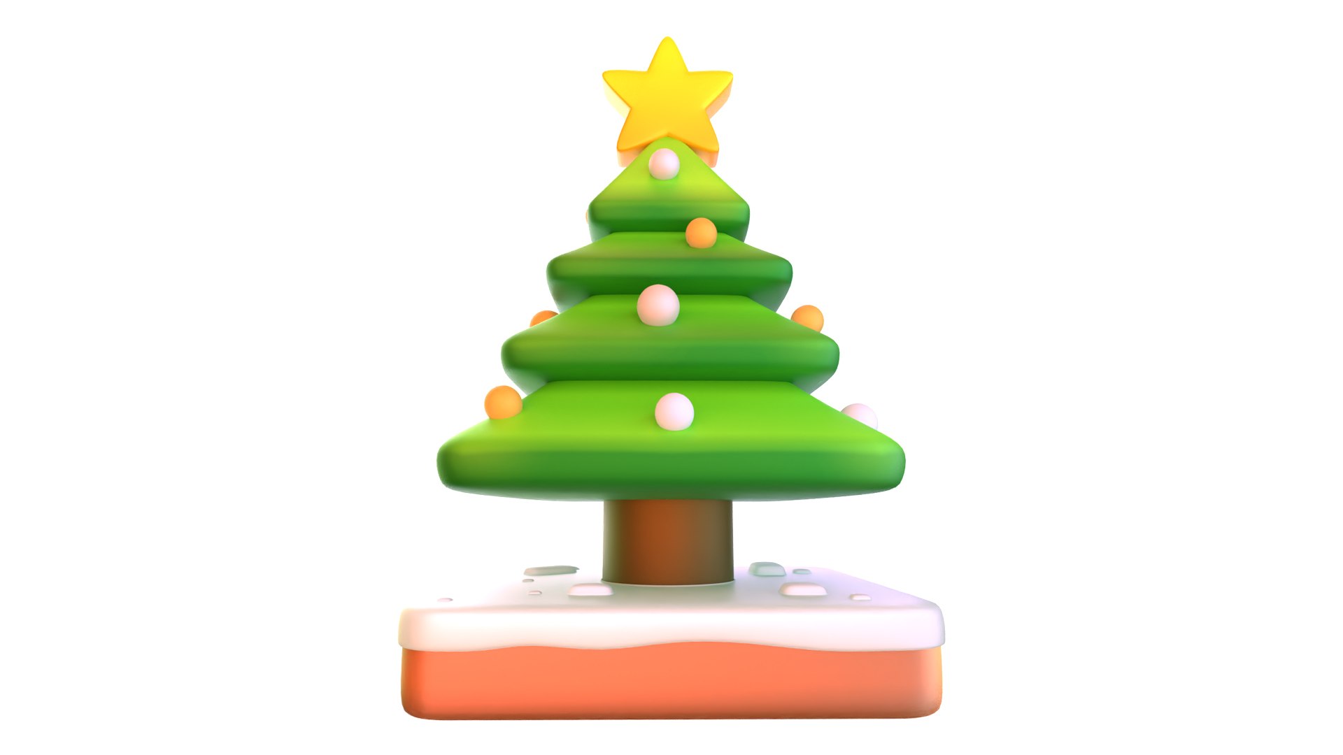 3D Cartoon Christmas Tree Animated 3d Model Model - TurboSquid 2168335