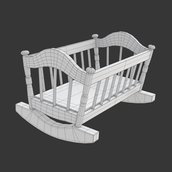 Cradle wood wooden 3D model - TurboSquid 1230498