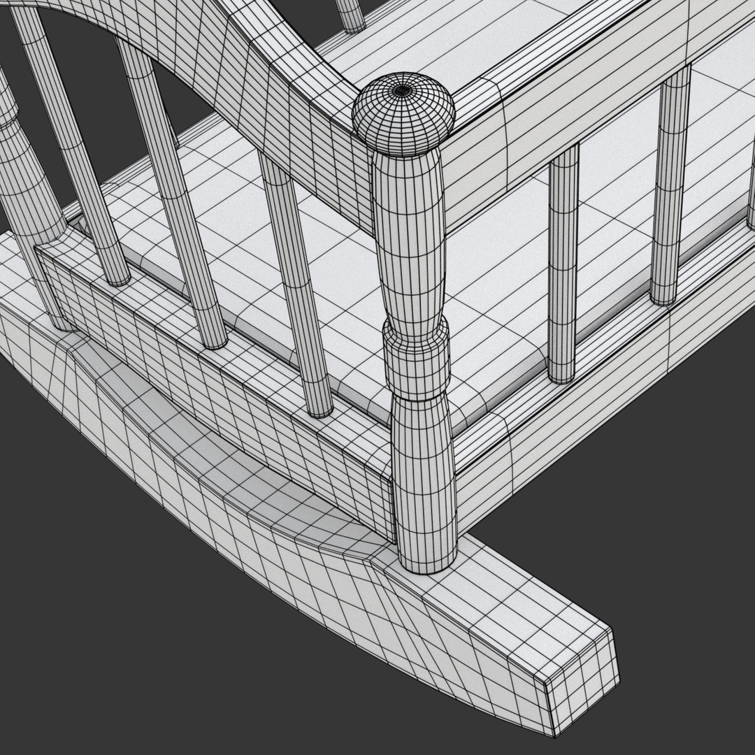 Cradle wood wooden 3D model - TurboSquid 1230498