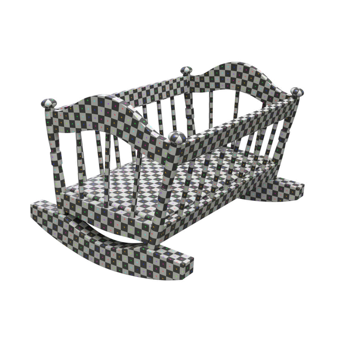 Cradle wood wooden 3D model - TurboSquid 1230498