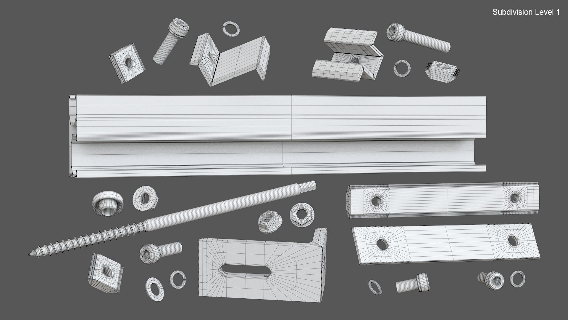3D Model Solar Panel Mounting Kit V2 - TurboSquid 2201527