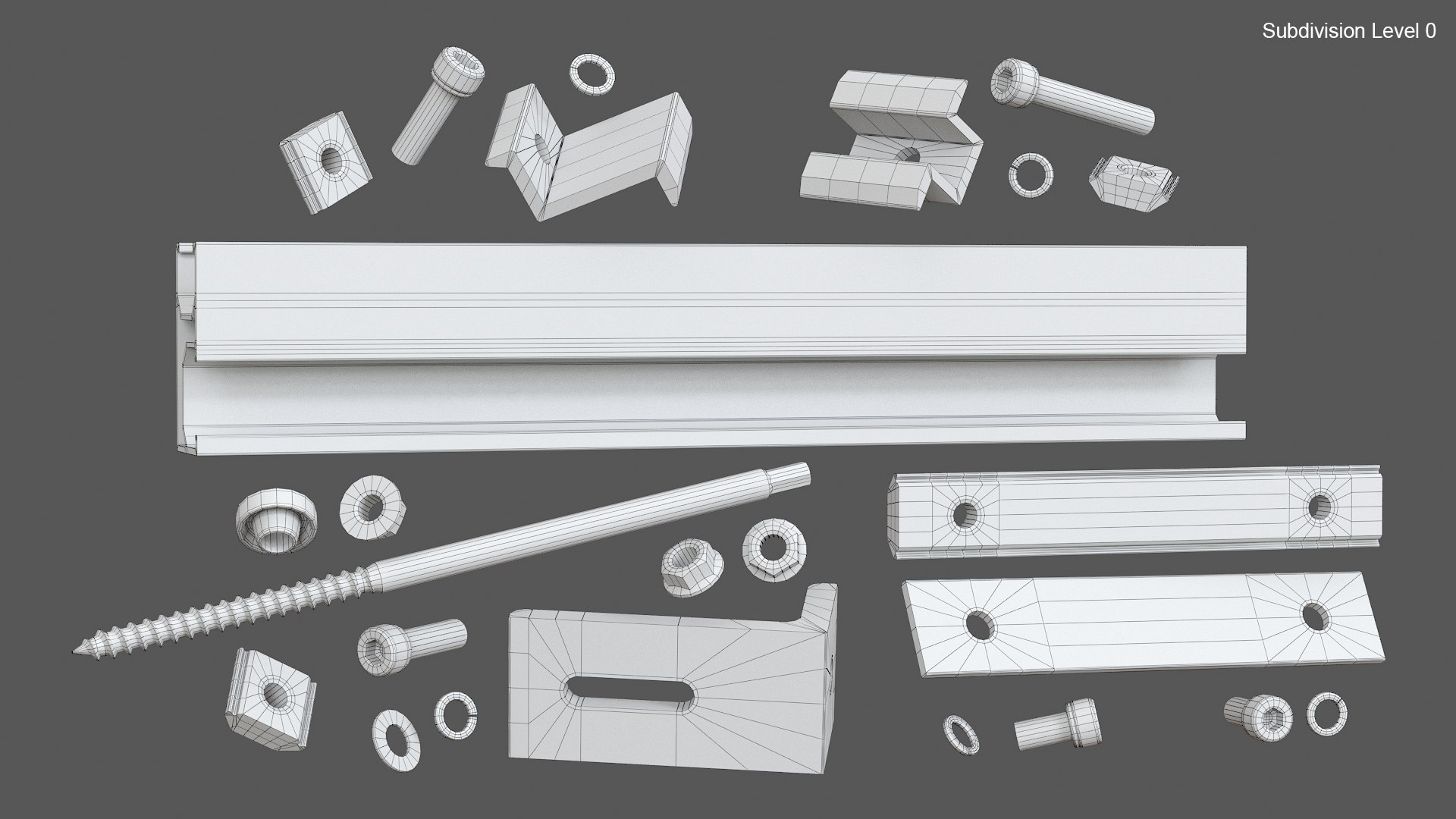 3D Model Solar Panel Mounting Kit V2 - TurboSquid 2201527