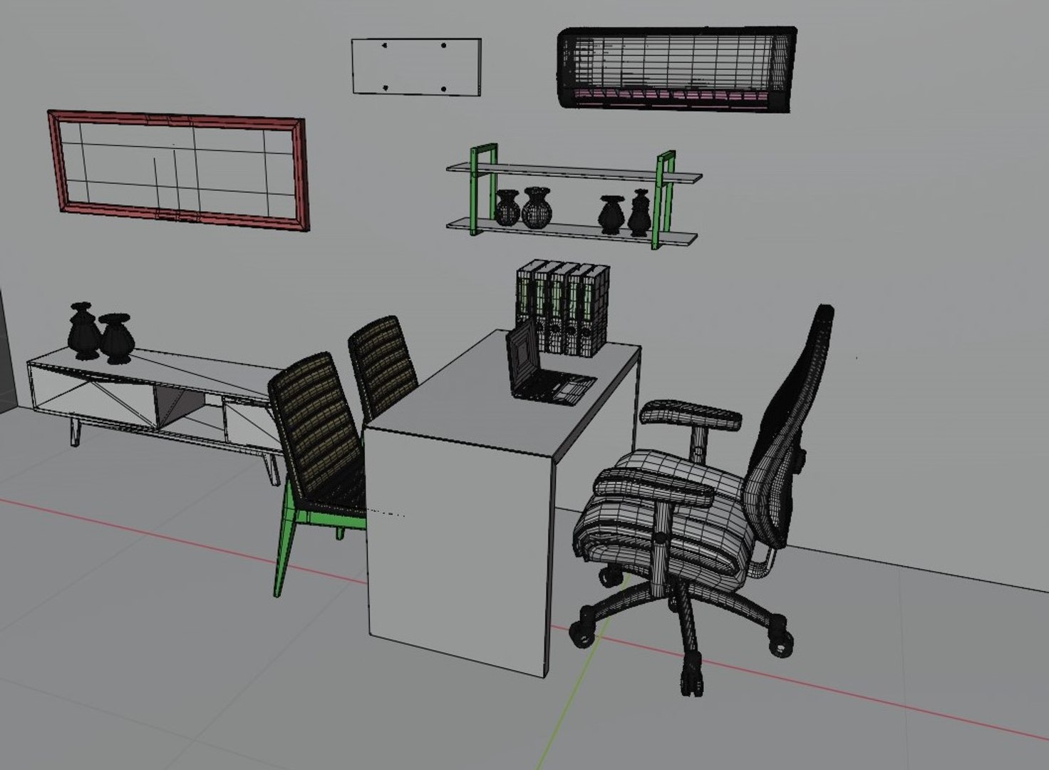 Office Blender 3D Model - TurboSquid 1587363