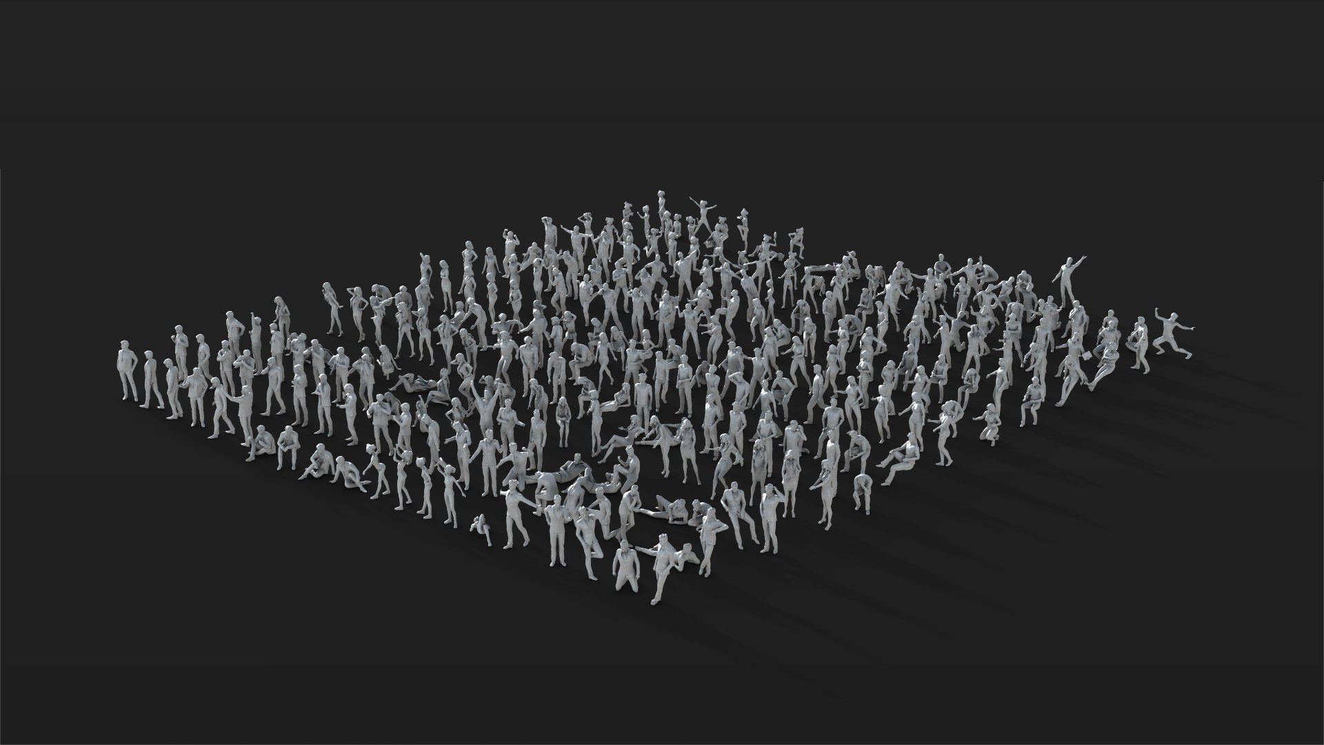 1400 Lowpoly People Crowd 3D Model - TurboSquid 2039371