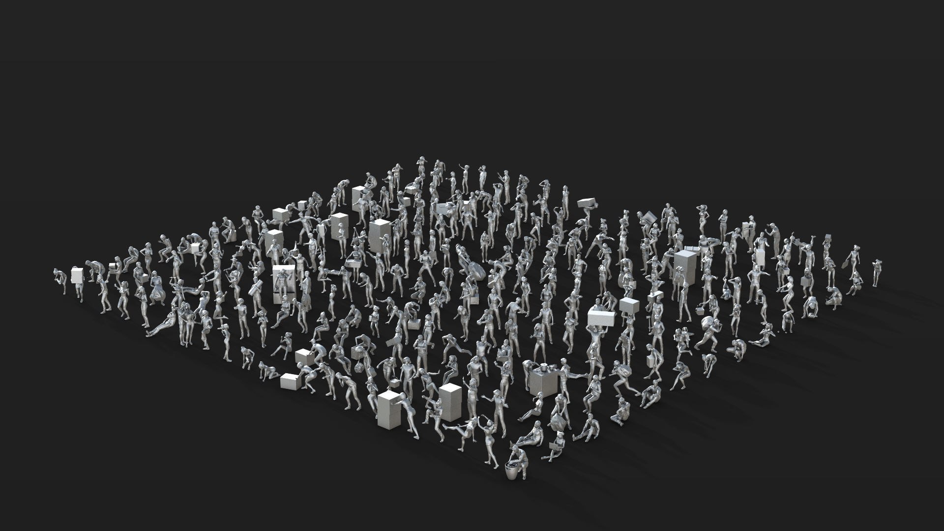 1400 Lowpoly People Crowd 3D Model - TurboSquid 2039371
