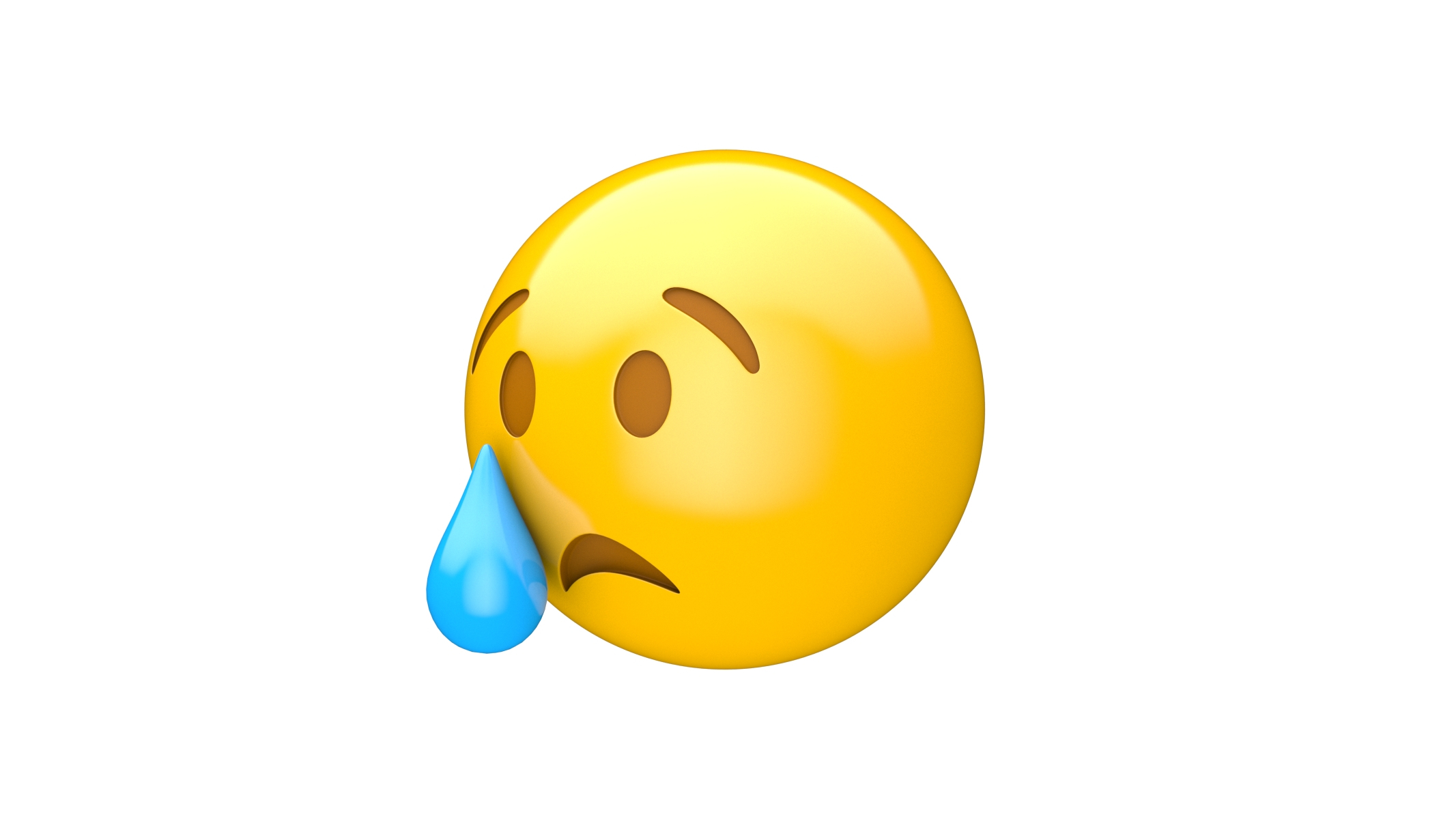 3D Apple Crying Face - TurboSquid 1771665