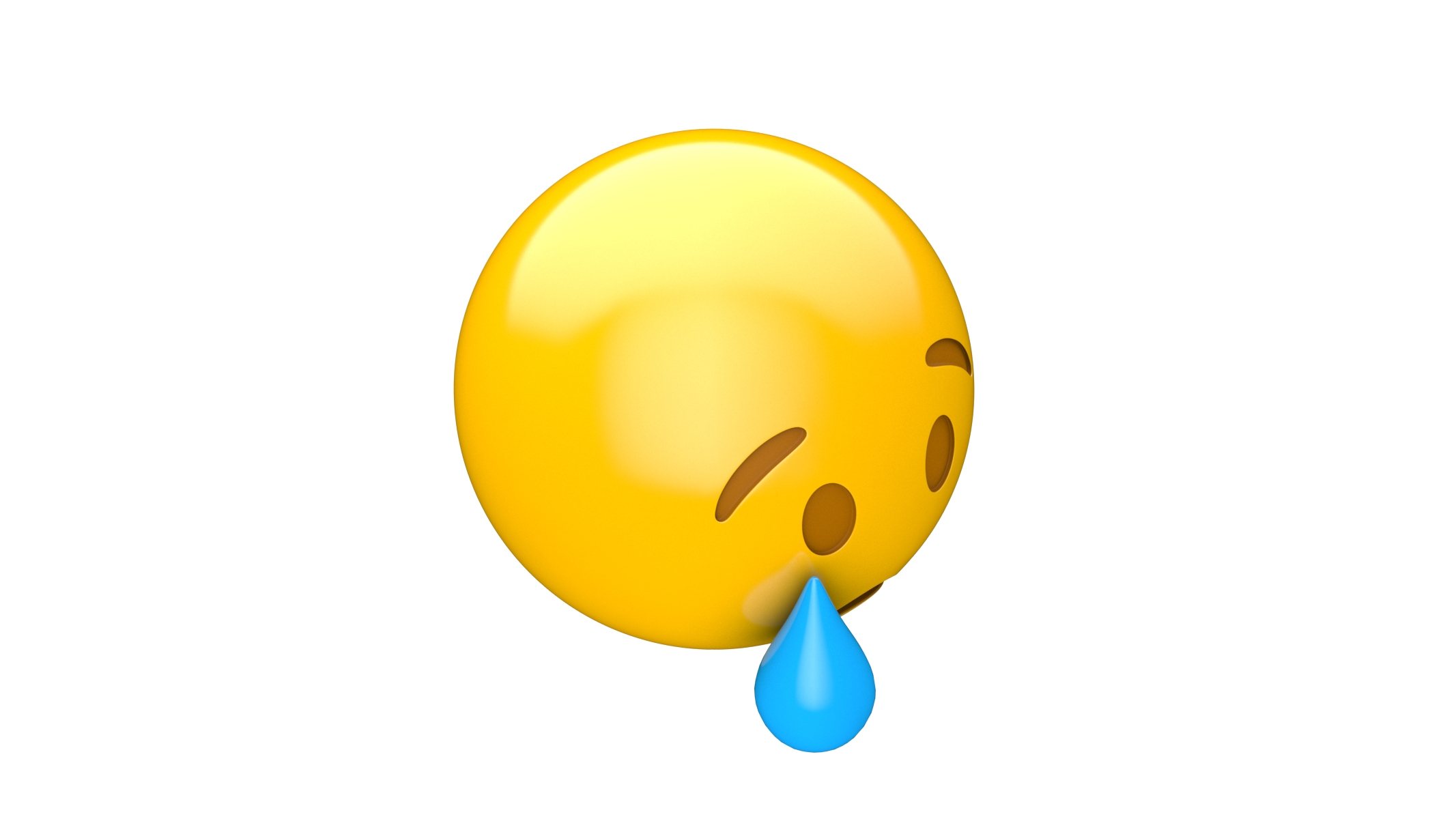 3D Apple Crying Face - TurboSquid 1771665