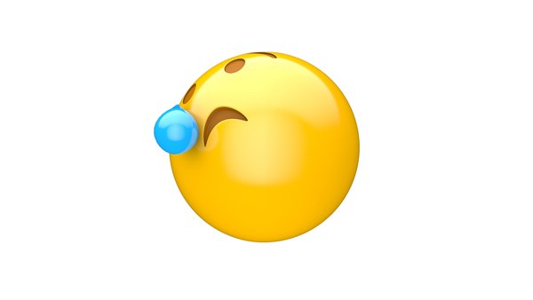 3D Apple Crying Face - TurboSquid 1771665