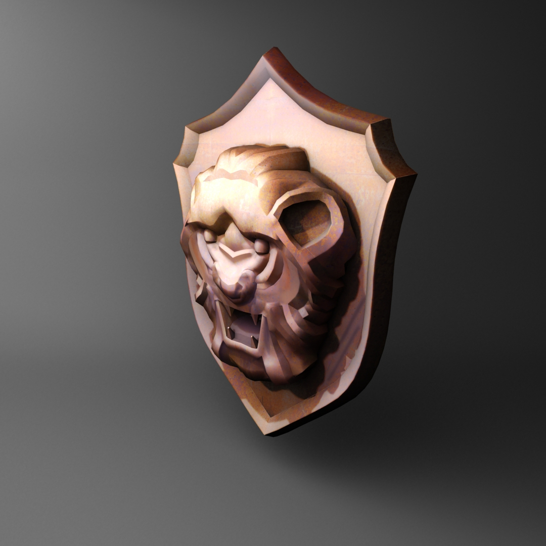 Lion Shield 3d 3ds
