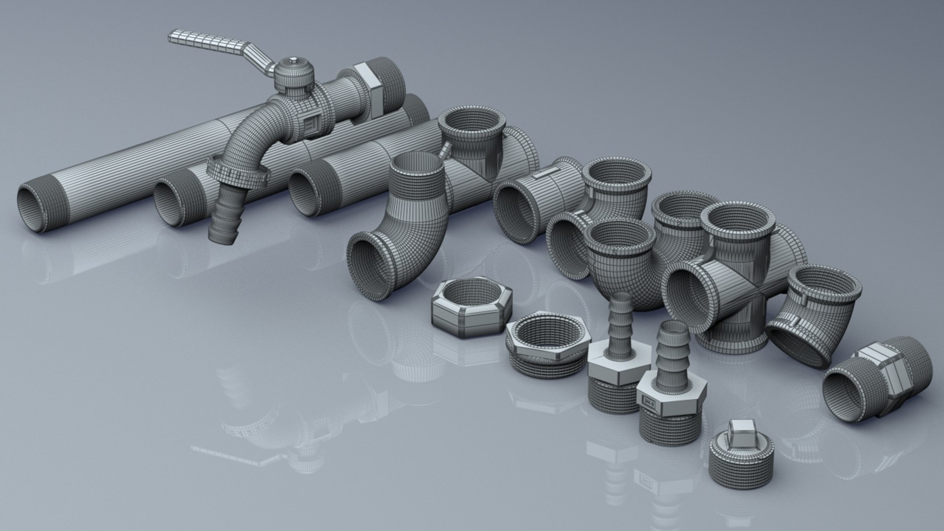 3D Model Pipe Water Metal - TurboSquid 1551435
