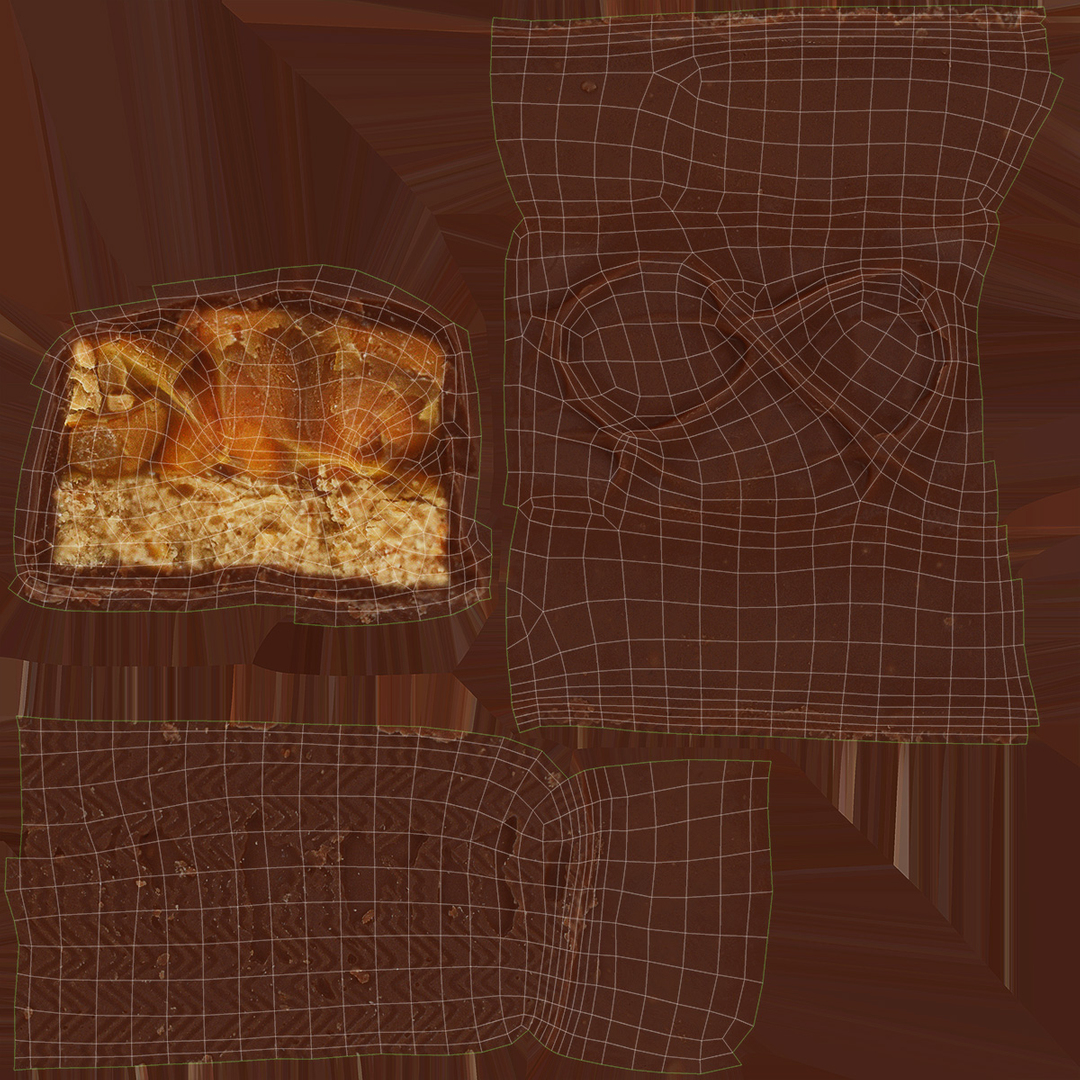 Half Cut Snickers Chocolate Bar 3D model - TurboSquid 1723147