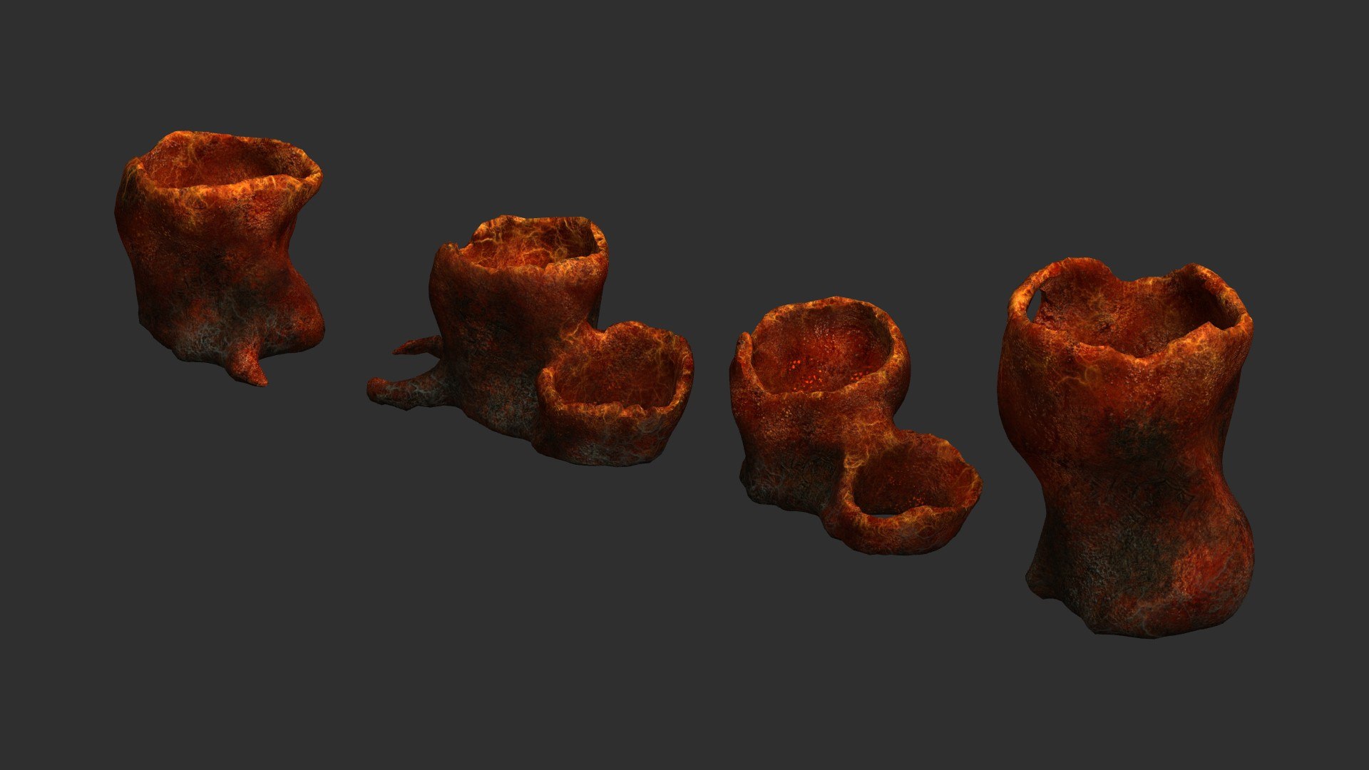 Alien Tubes - Red 3D Model - TurboSquid 2212005