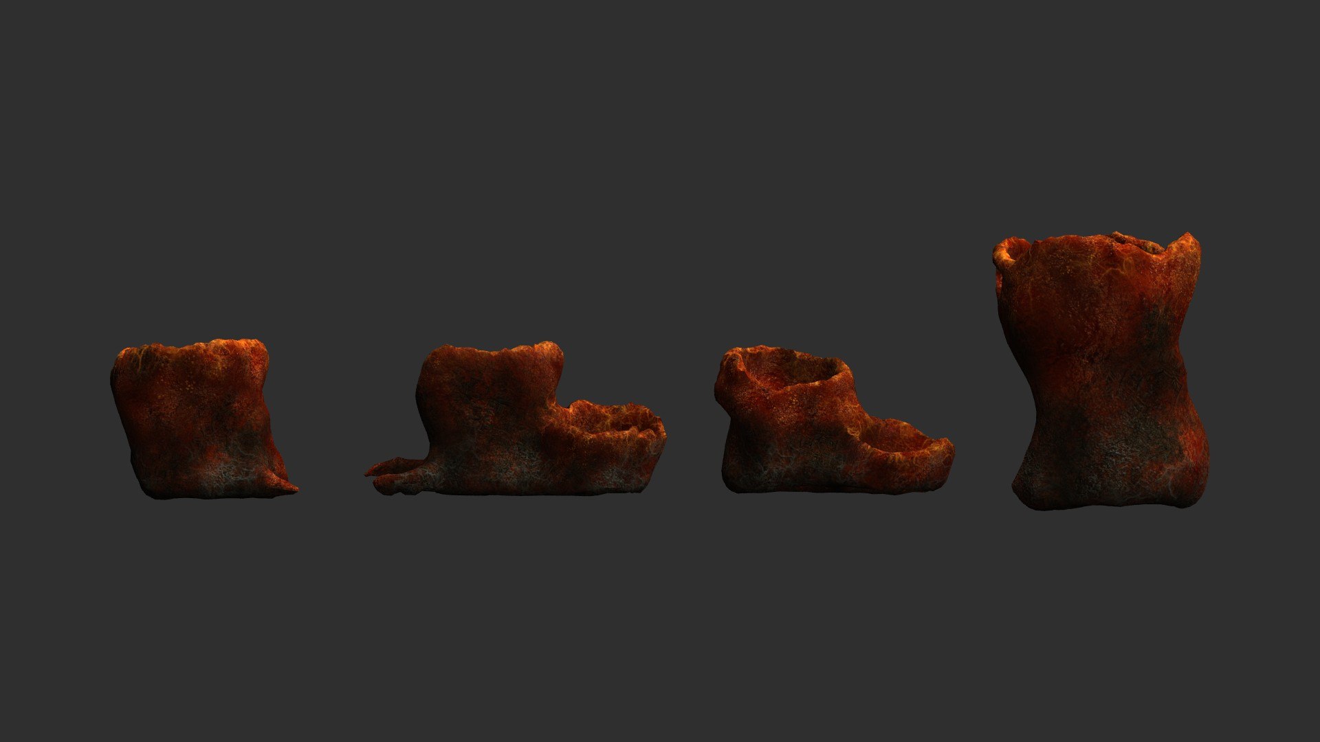 Alien Tubes - Red 3D Model - TurboSquid 2212005