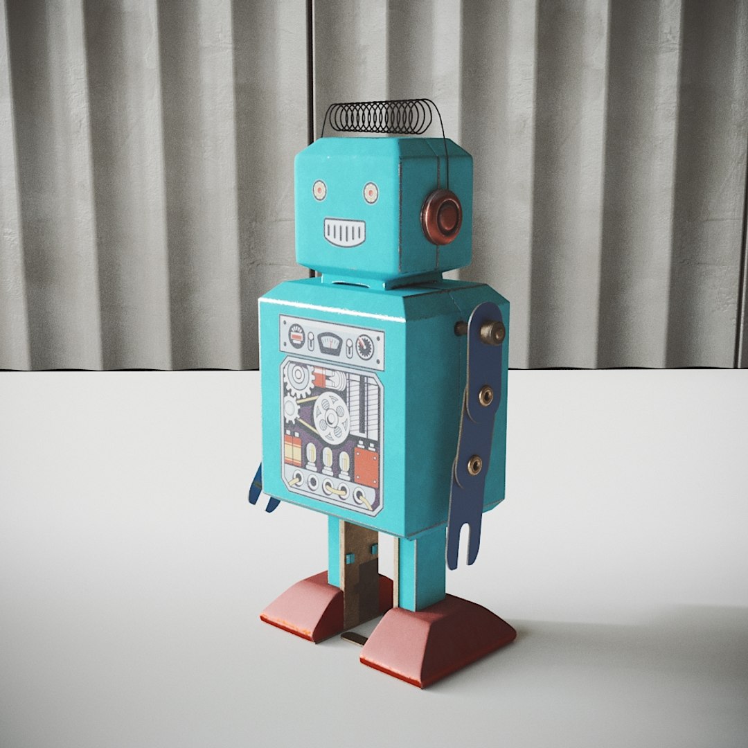3D vintage robot - TurboSquid 1409951