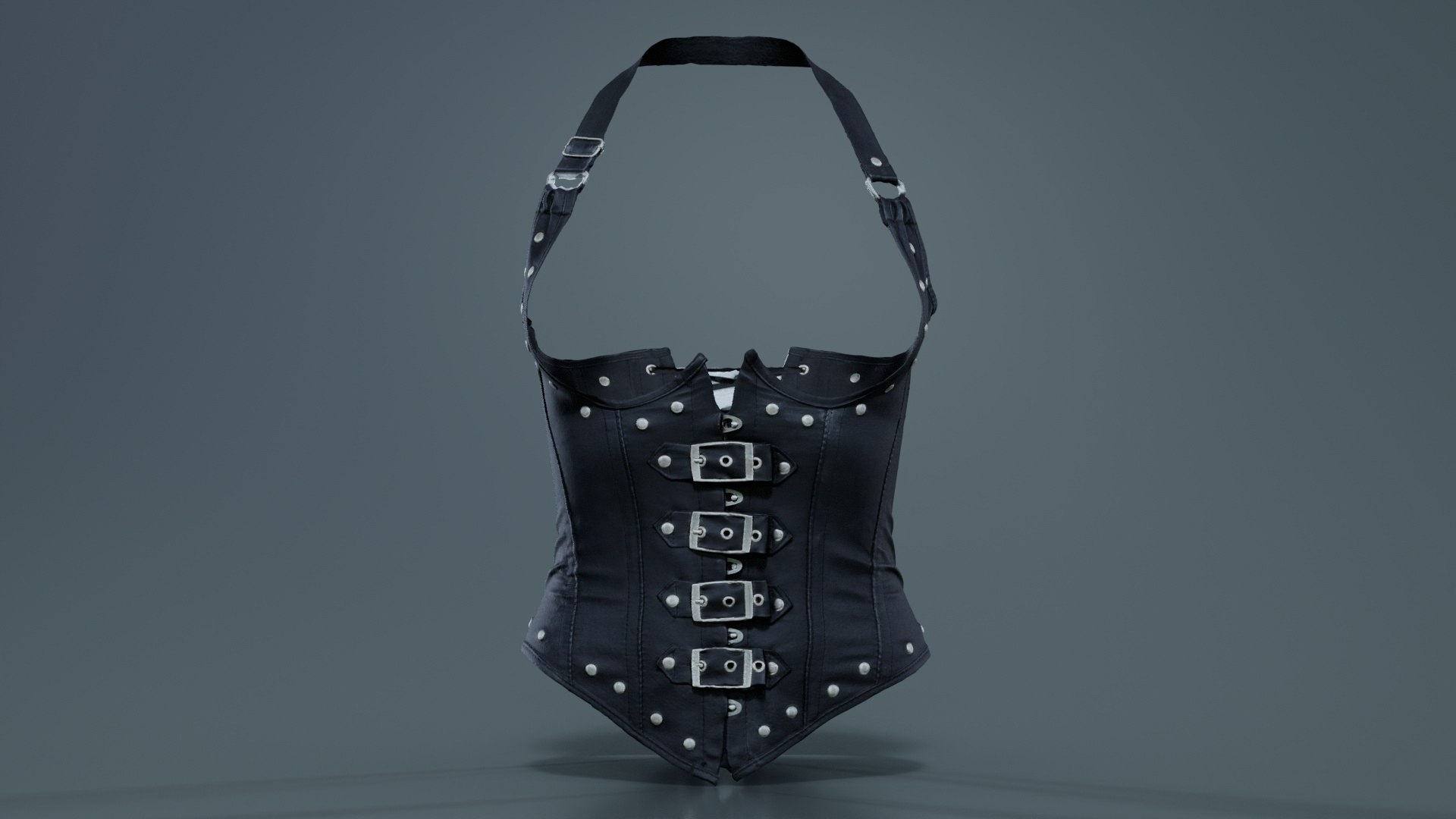 Front Buckles Corset Remastered 3D - TurboSquid 2360854