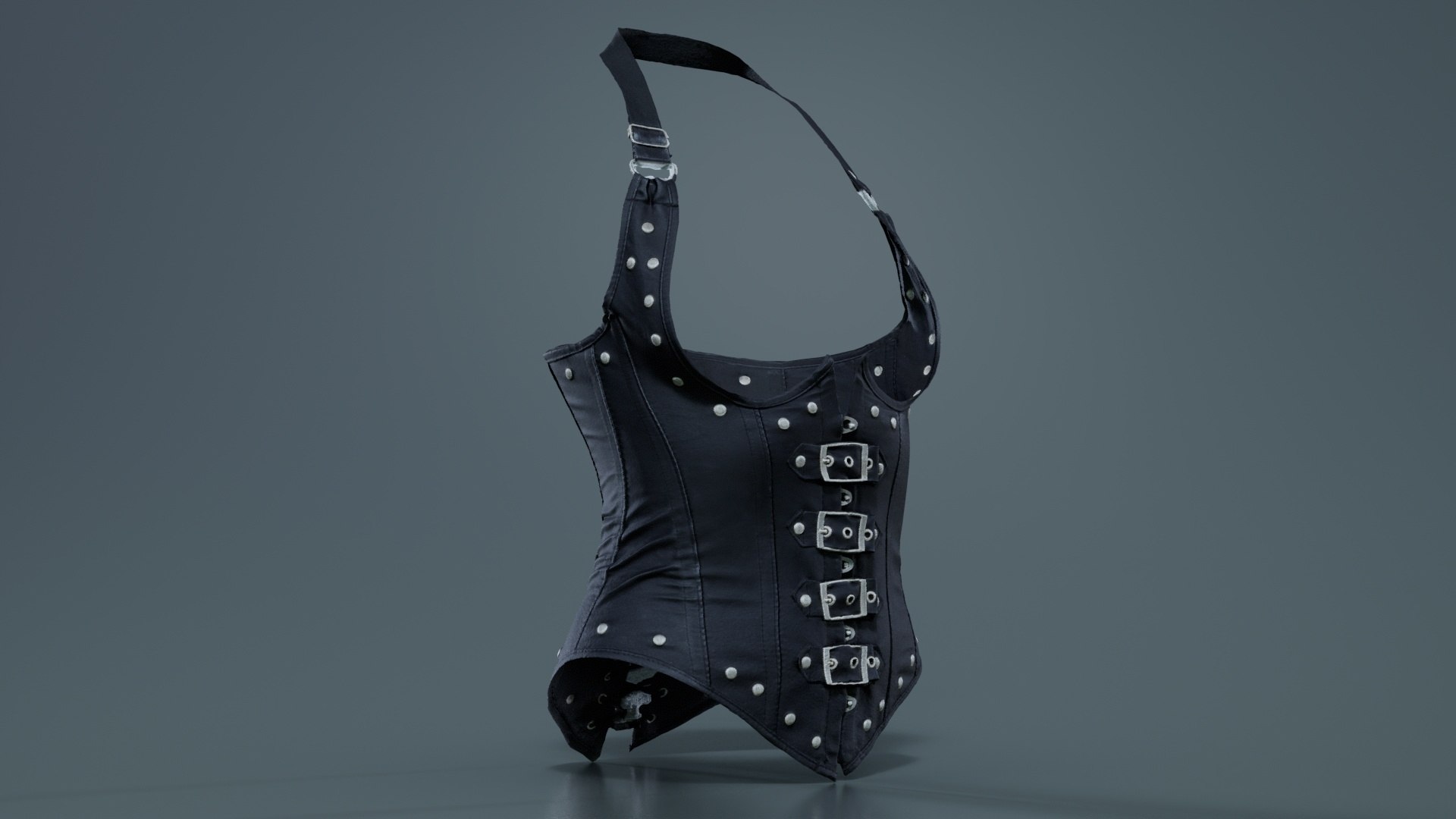 Front Buckles Corset Remastered 3D - TurboSquid 2360854