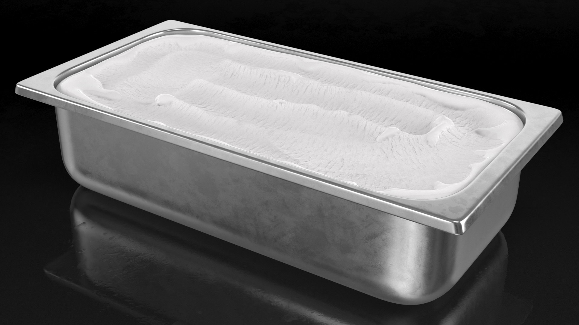 3D White Ice Cream Tray model - TurboSquid 1816796