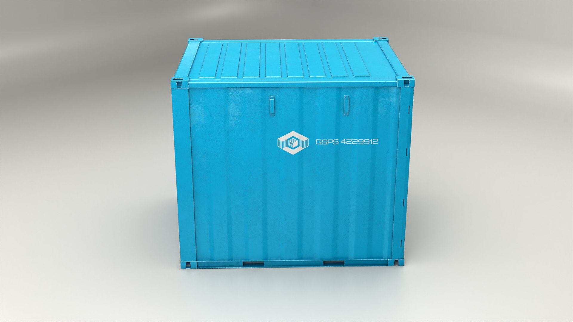 3D Intermodal Shipping Container 10-foot-long Blue Model - TurboSquid ...