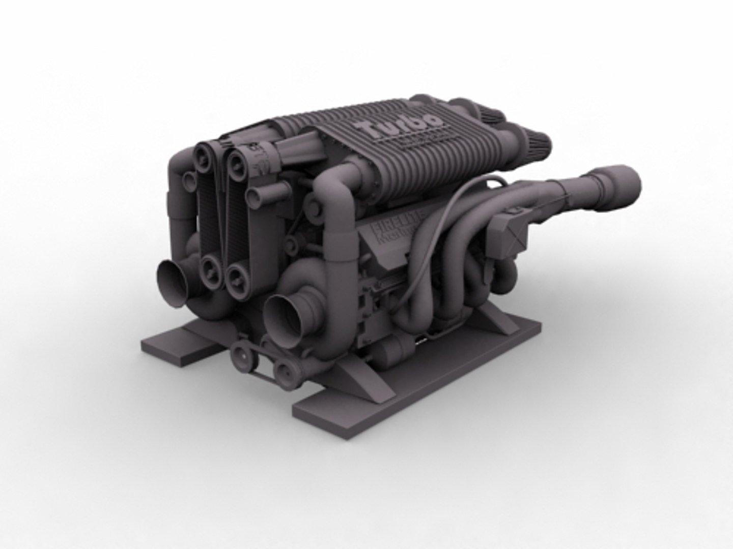 3d Model Engine Marine Boats