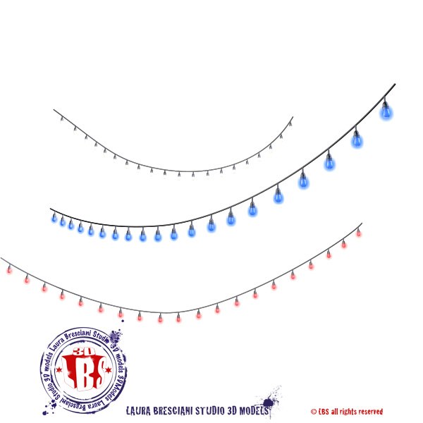 string lights 3d dxf